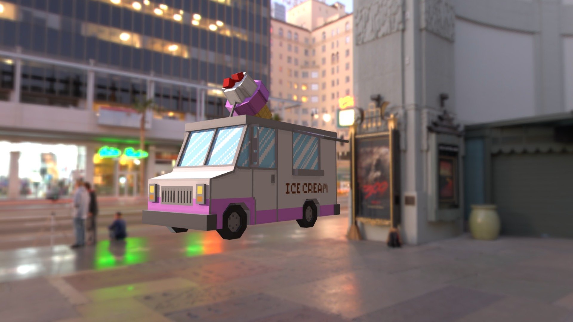 Minecraft Style Ice Cream Truck - 3D model by sebastiansantamaura ...