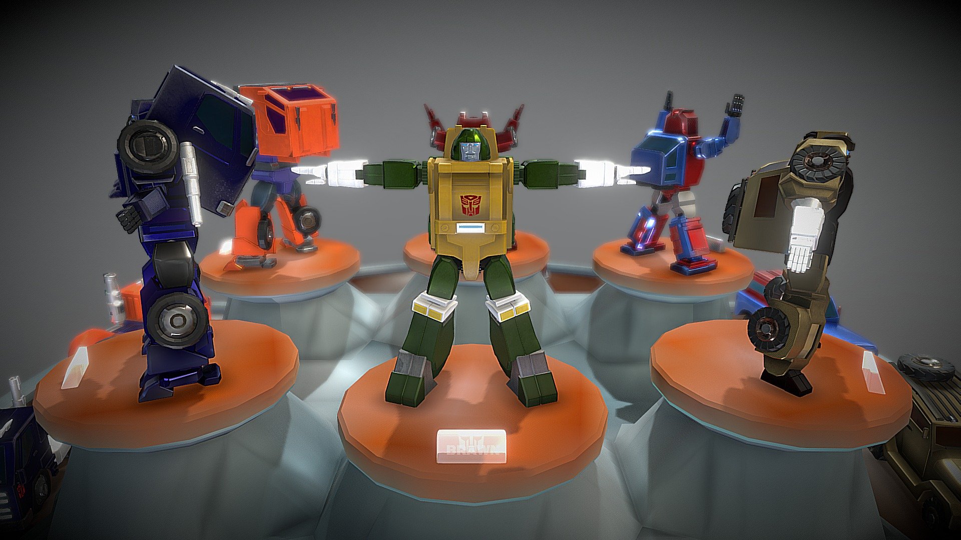 AutoBot MiniBot Trucks - 3D model by RedPanther [1d675fd] - Sketchfab