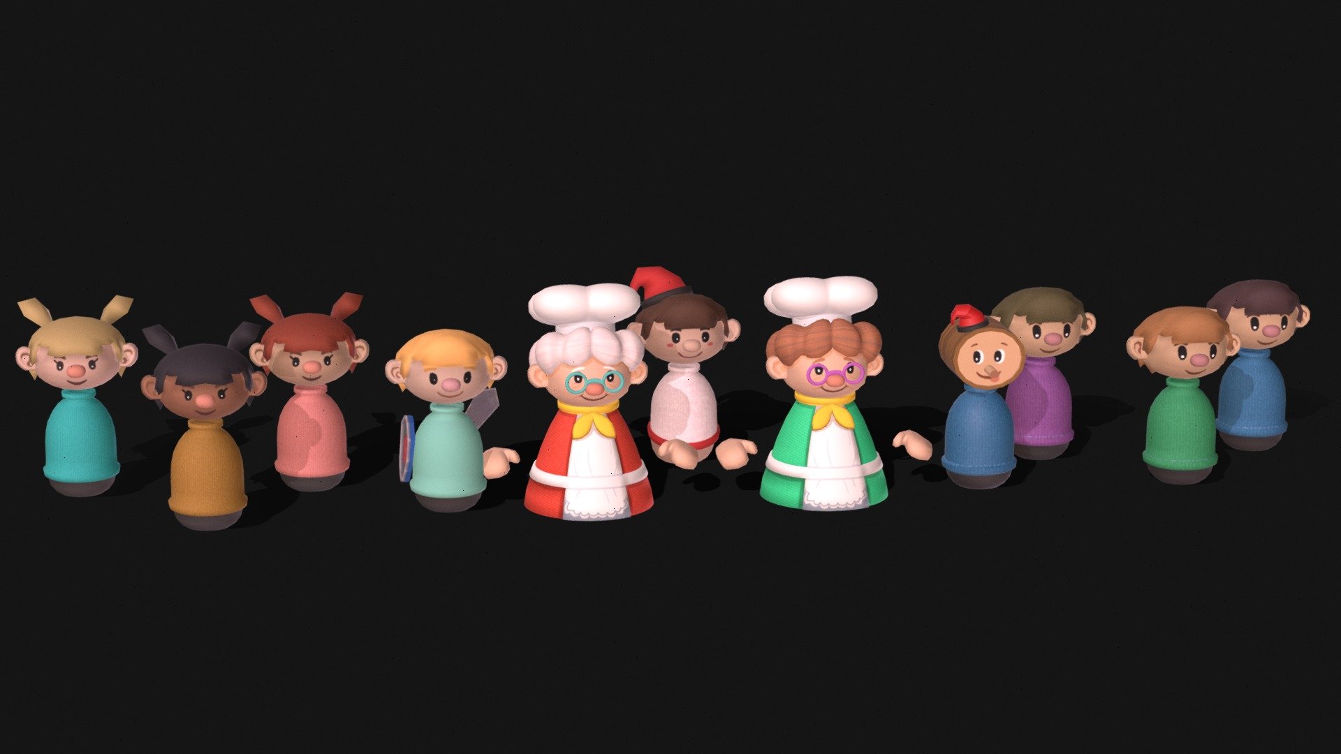 Mobile Game Player and NPCs - 3D model by adrigowon (@adriavalcarcel ...