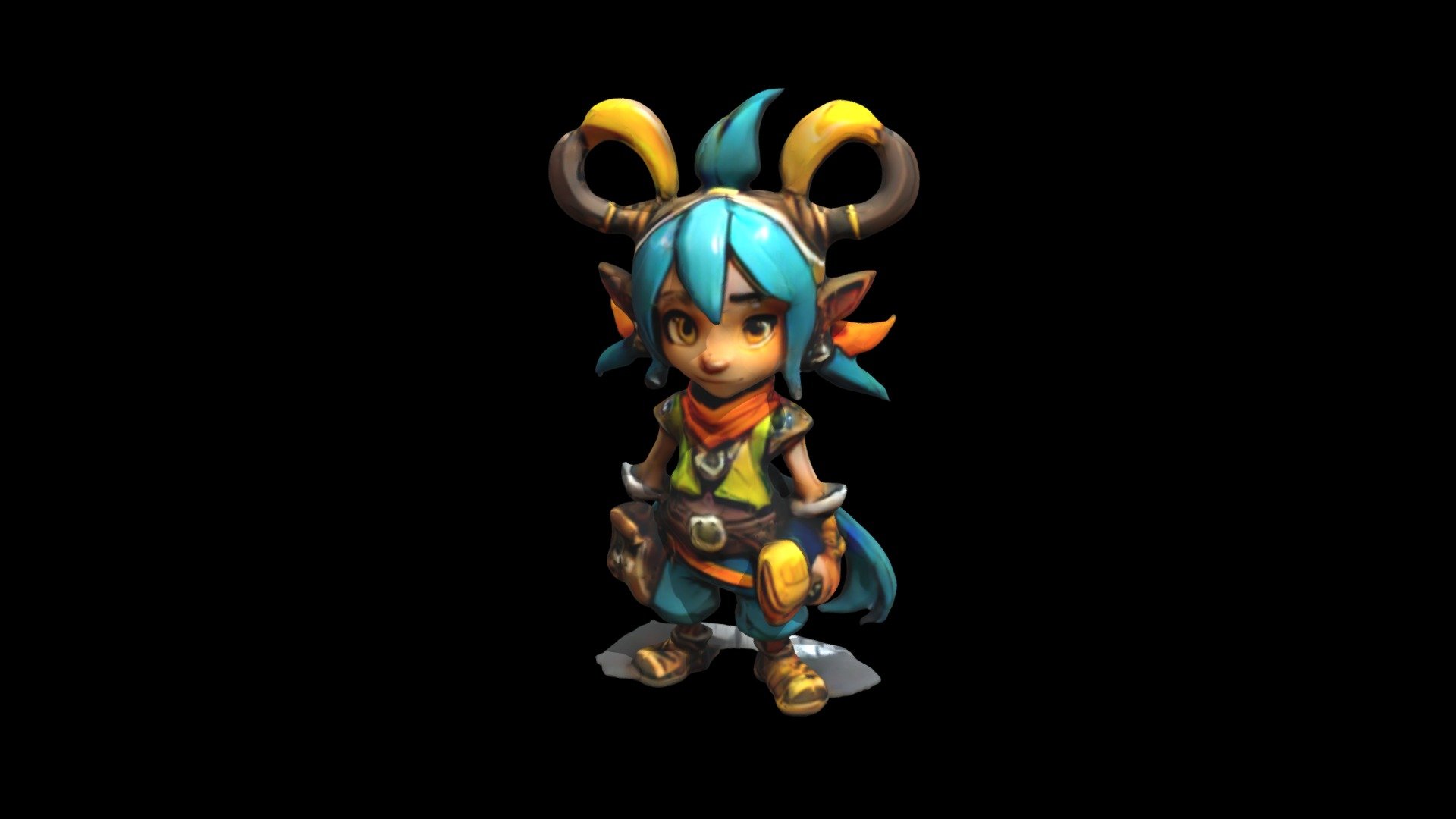 Colorful and lively animated character scene wit - Download Free 3D ...