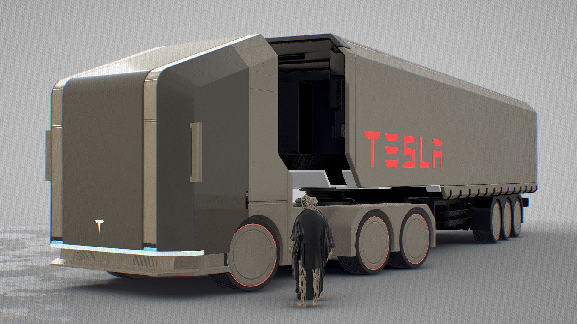 Tesla Semi Concept - Download Free 3D model by re1monsen [1d6cb8b ...