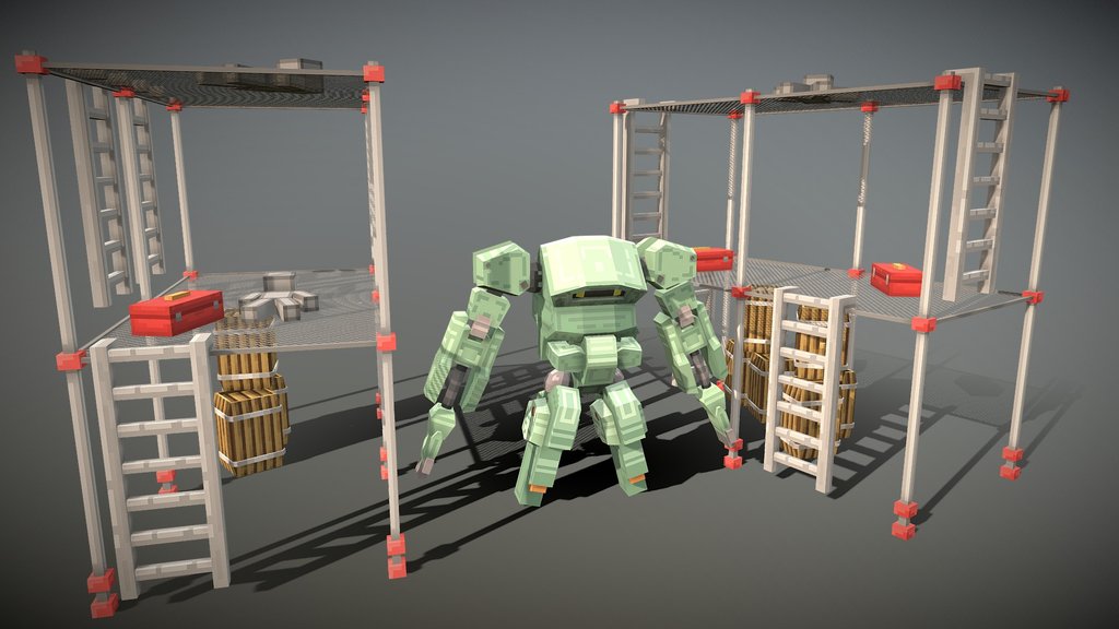Pixel Art - A 3D model collection by Reoxur - Sketchfab