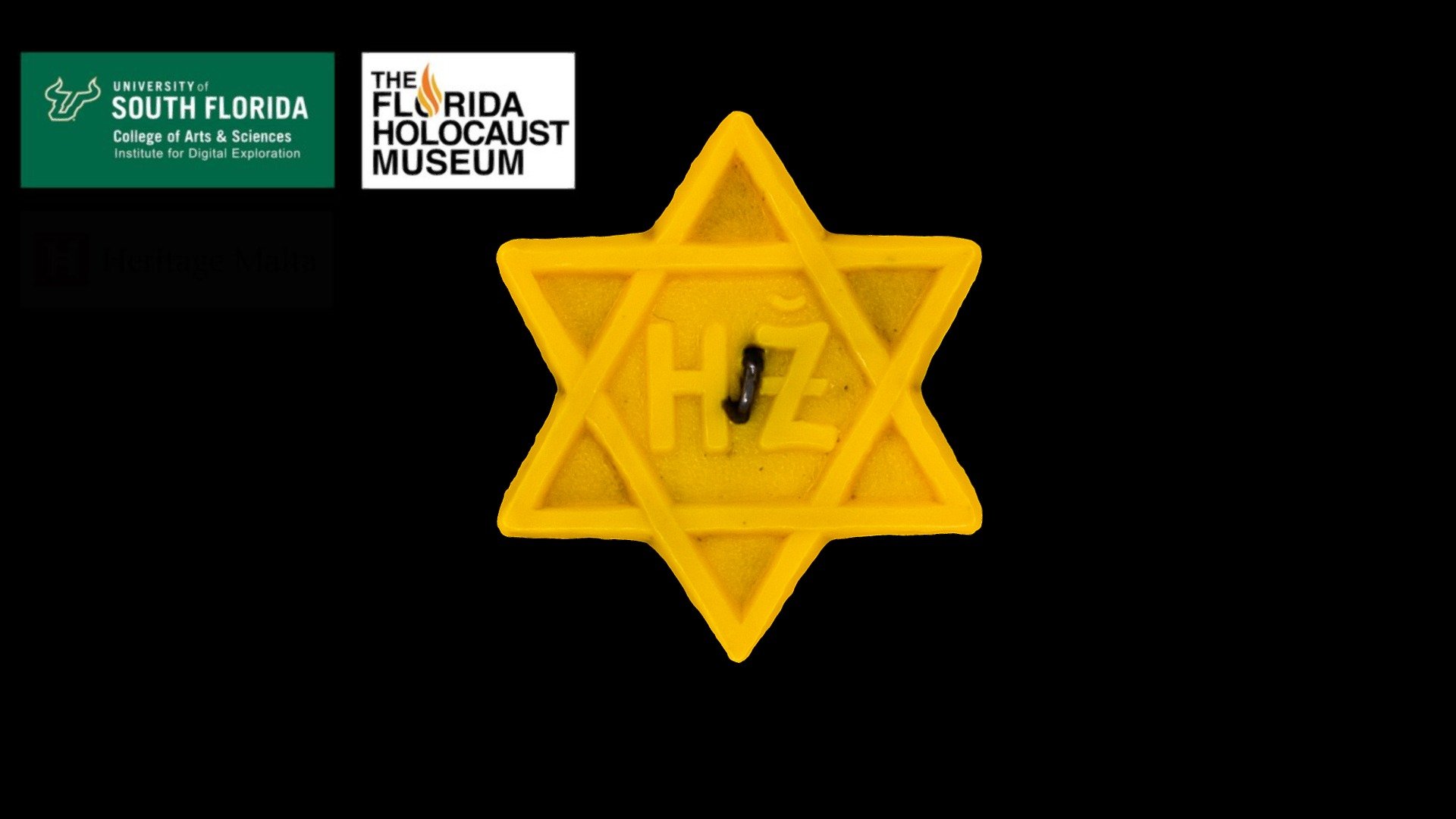 Star of David pin - 3D model by USF Institute for Digital Exploration ...