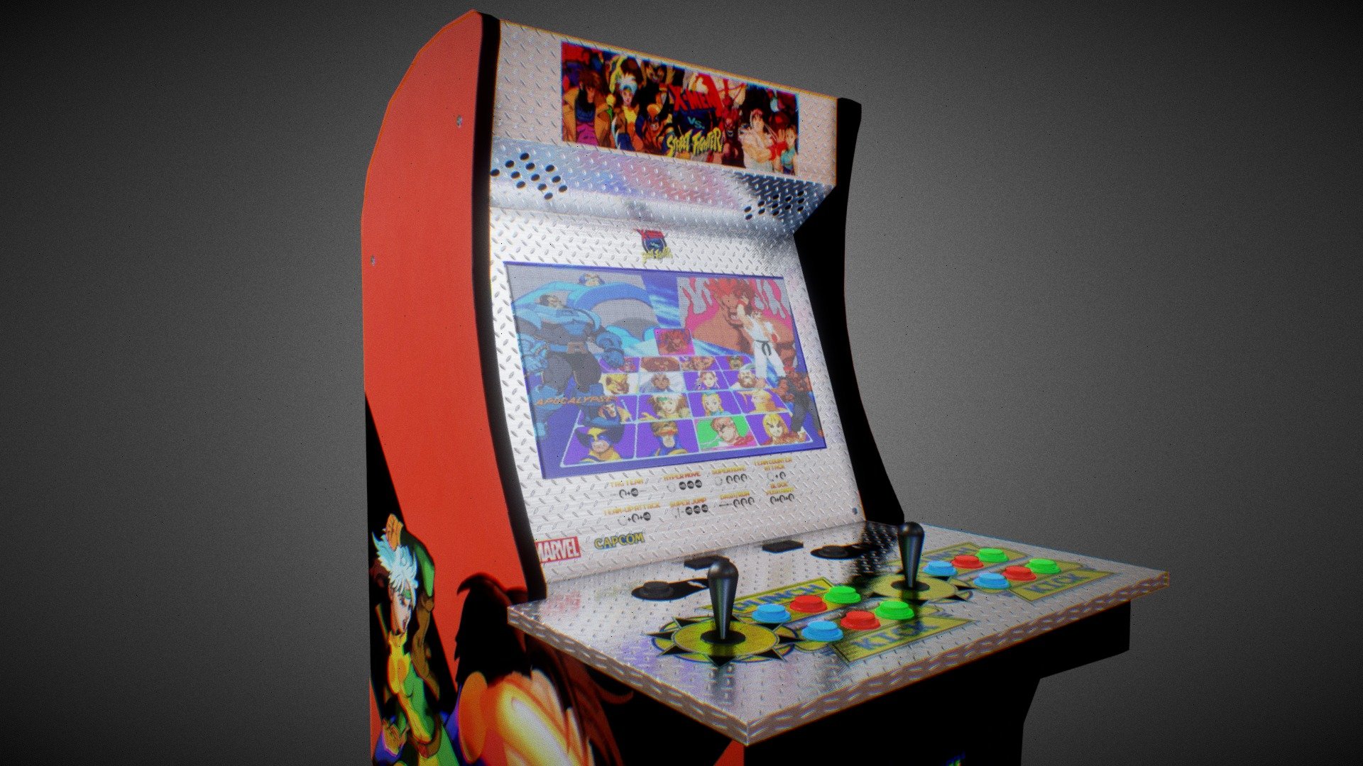 Arcade Machine - X-Men VS Street Fighter - Download Free 3D model by ...