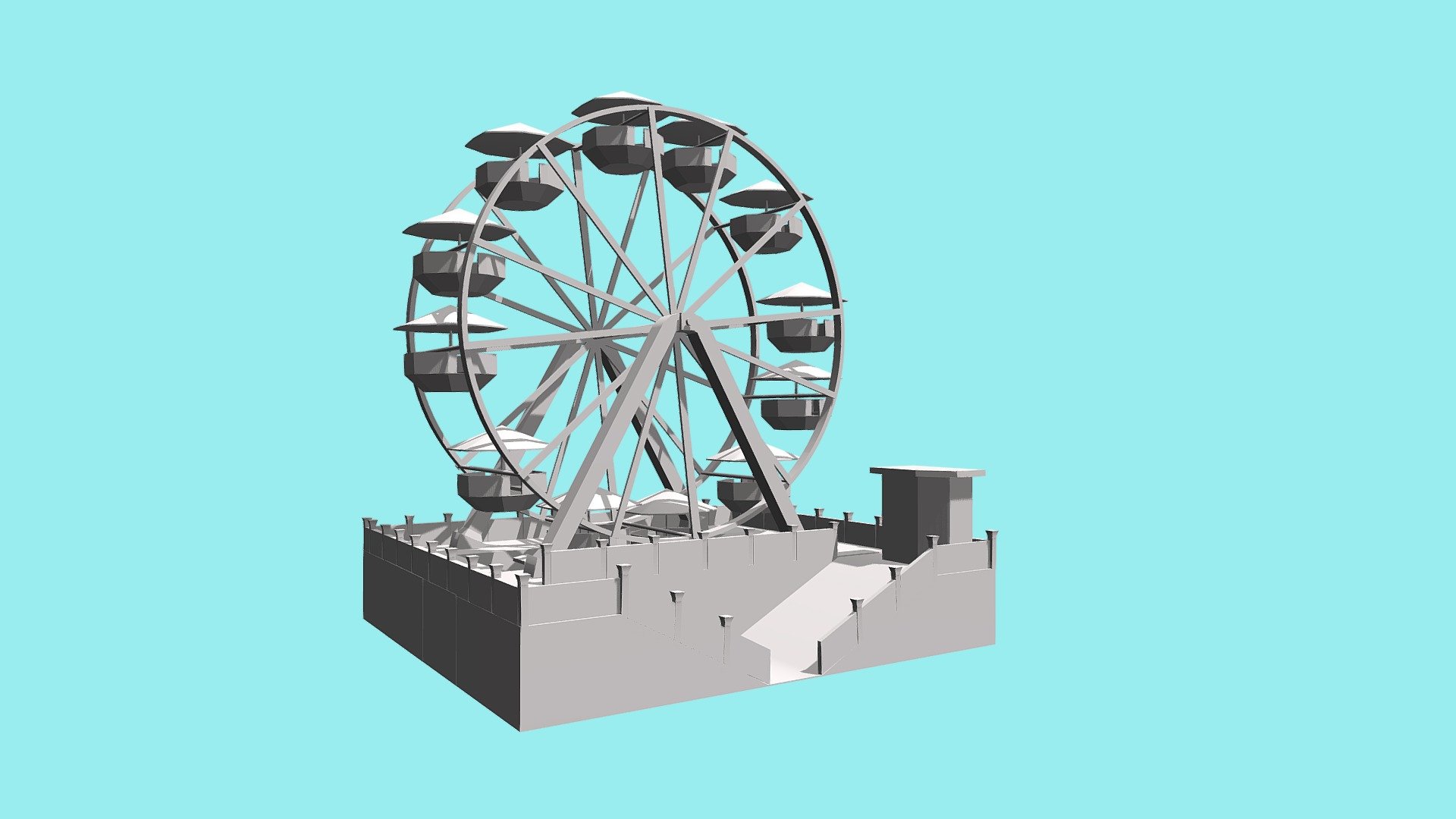 Ferris Wheel - 3D model by hv613343 [1d7fa08] - Sketchfab