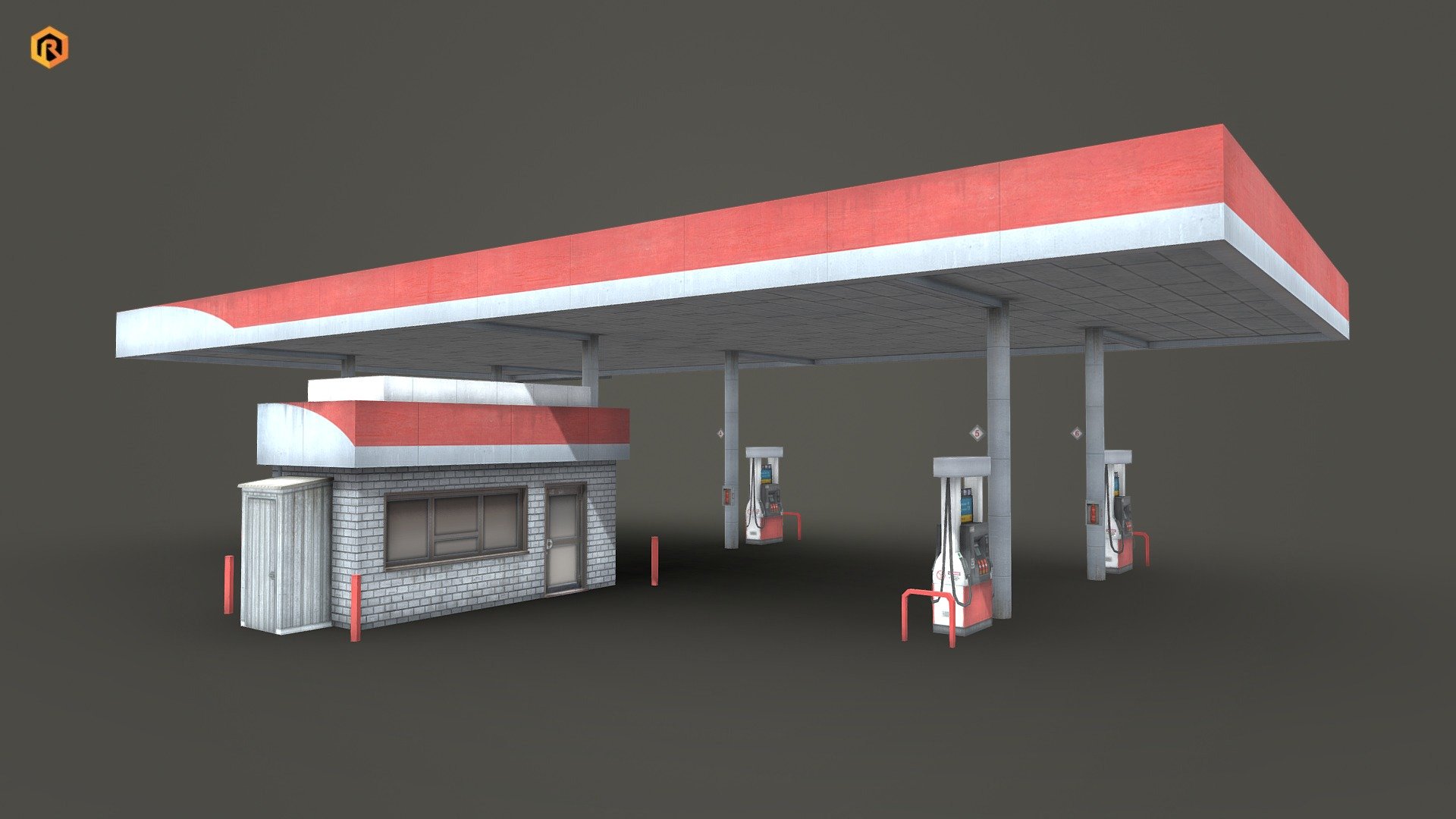Gas Station - Buy Royalty Free 3D model by Rescue3D Assets (@rescue3d ...