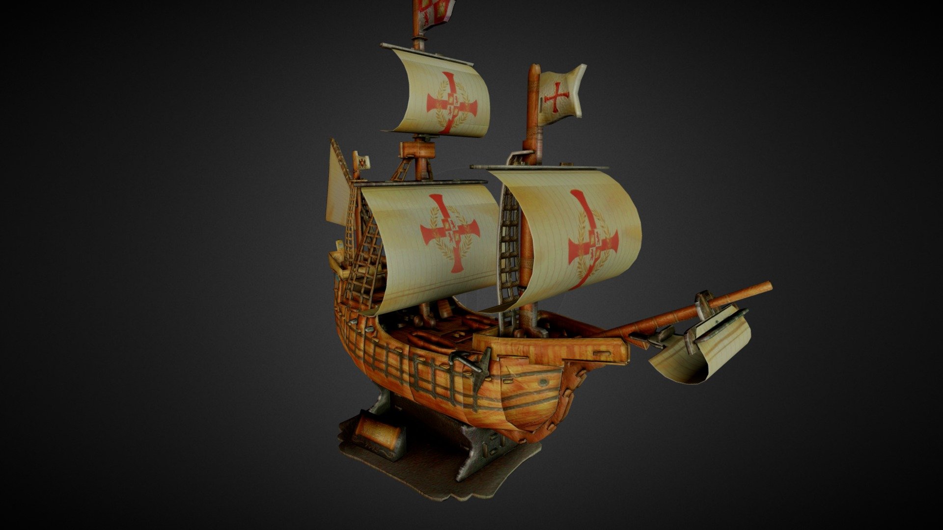 Santa Maria ship - 3D model by JuanG3D [1d86aa6] - Sketchfab