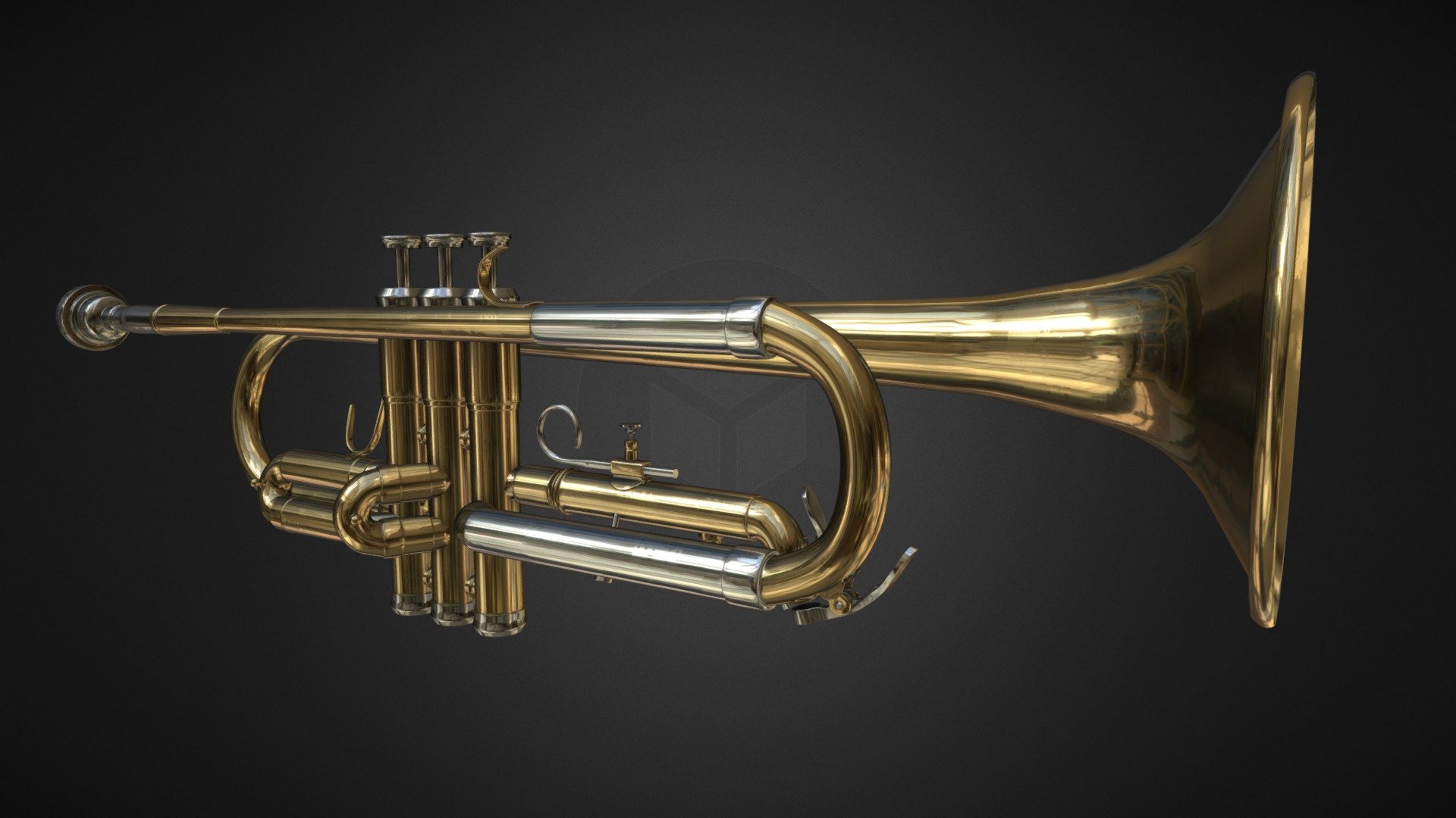 Trumpet realistic high resolution - 3D model by wilbertvanvulpen2002 ...