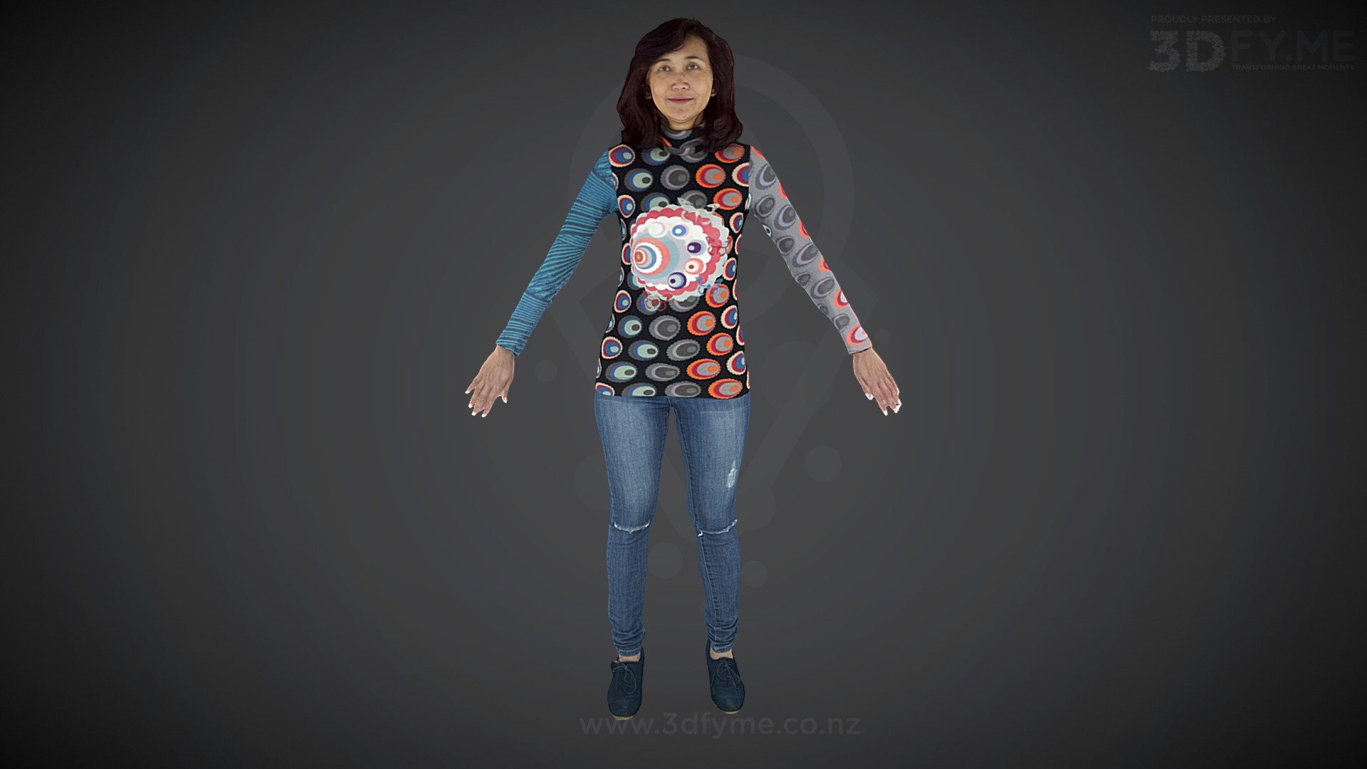 A-Pose Raw Scan (used for rigging) - 3D model by 3Dfy.me New Zealand ...