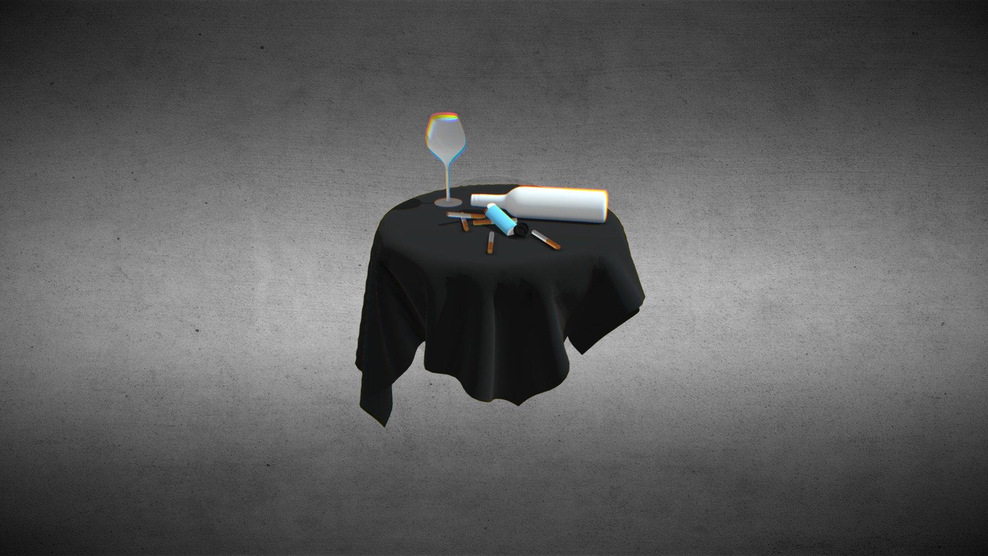 Cartoon Table With Accessories - Download Free 3D model by pyggy ...