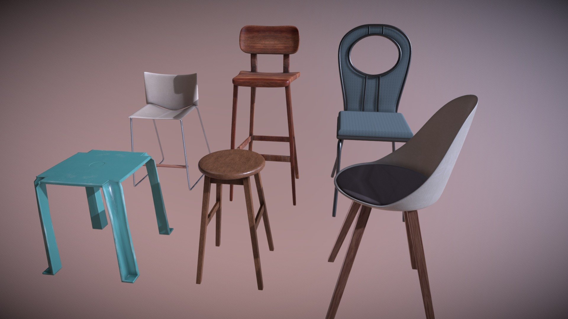 6 models of interior chairs - Buy Royalty Free 3D model by Incg5764 ...