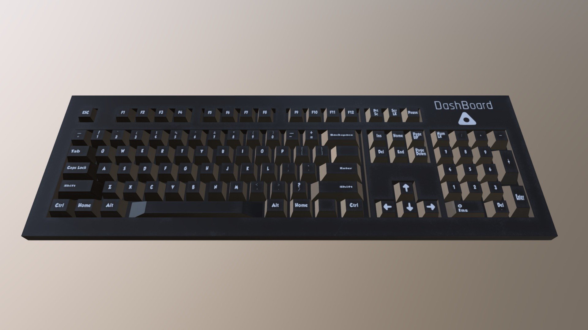 A very ordinary Keyboard - 3D model by BrandonBreen [1d916dc] - Sketchfab