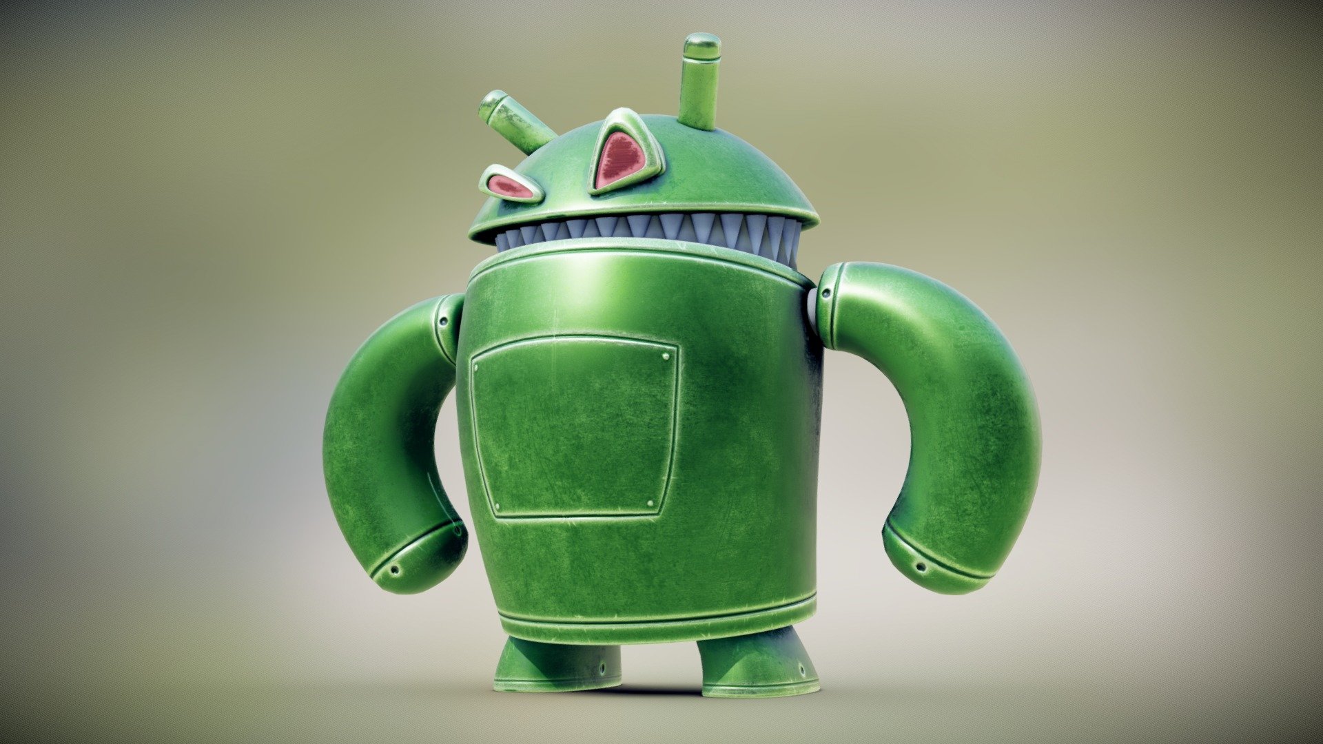 Mad Android - Download Free 3D model by moxstudios [1d93213] - Sketchfab