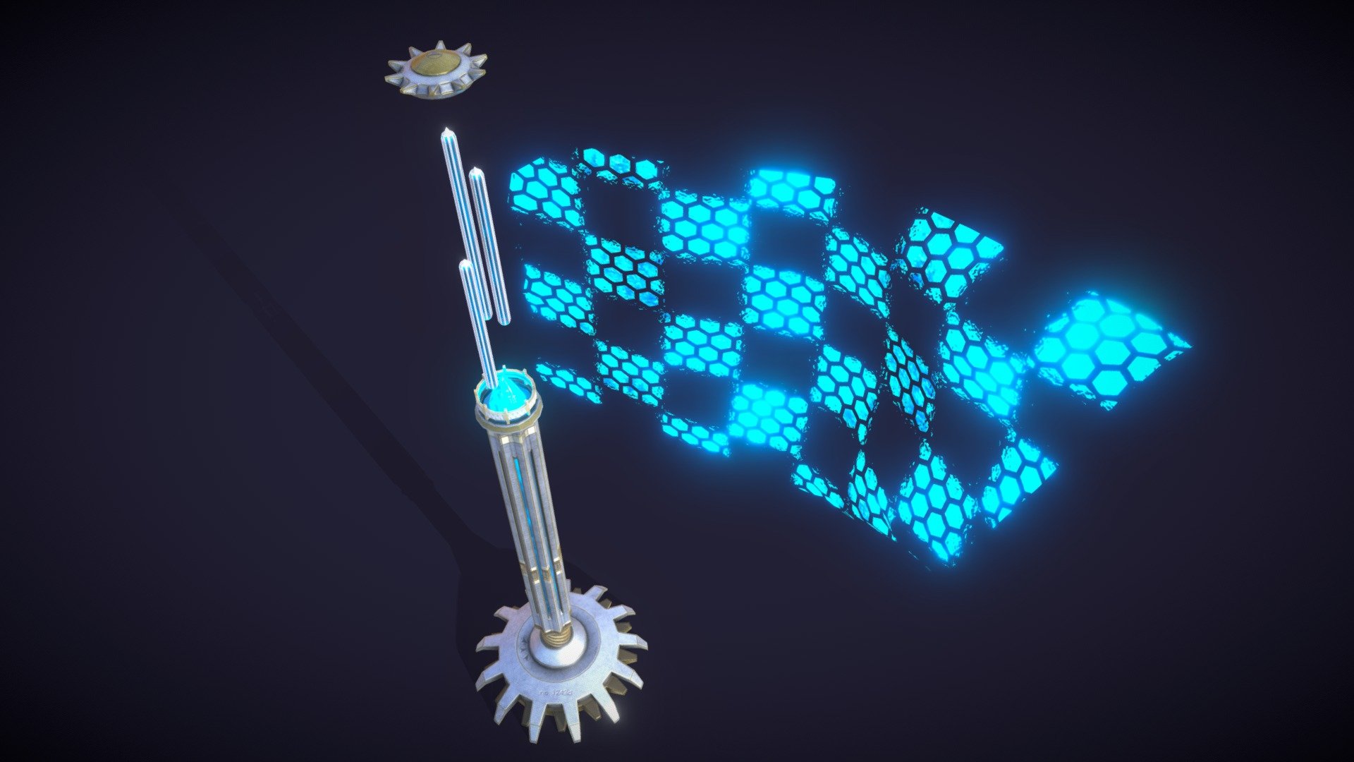Sci - flag - Buy Royalty Free 3D model by Mentales (@Arremer) [1d941ab ...