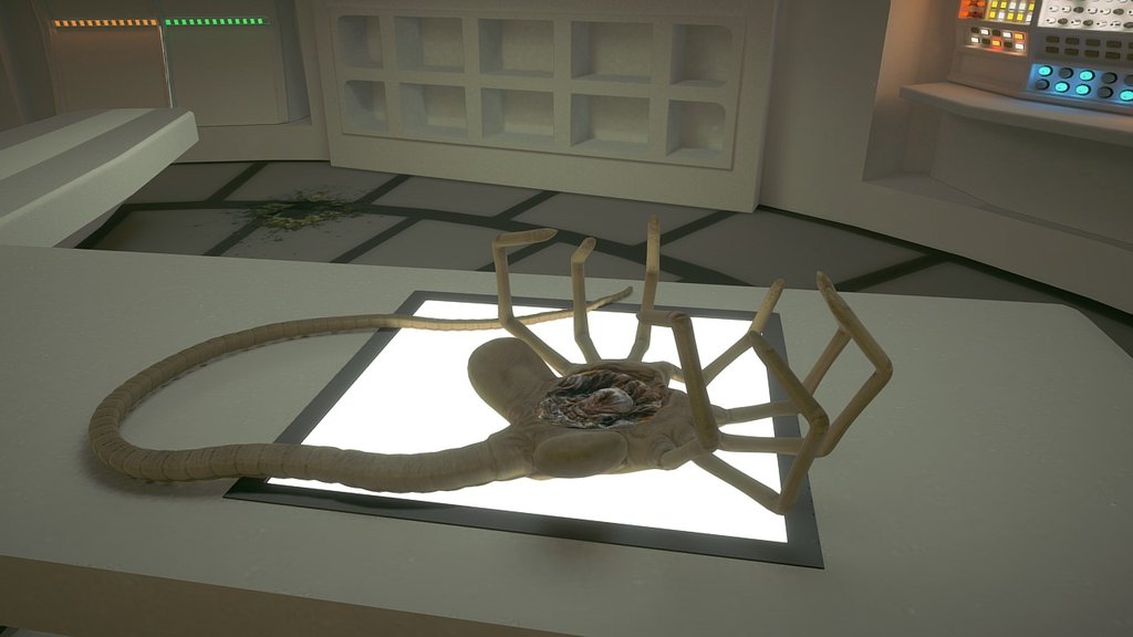 Alien Facehugger Autopsy - 3D model by marchermitte [1d9ebf2] - Sketchfab