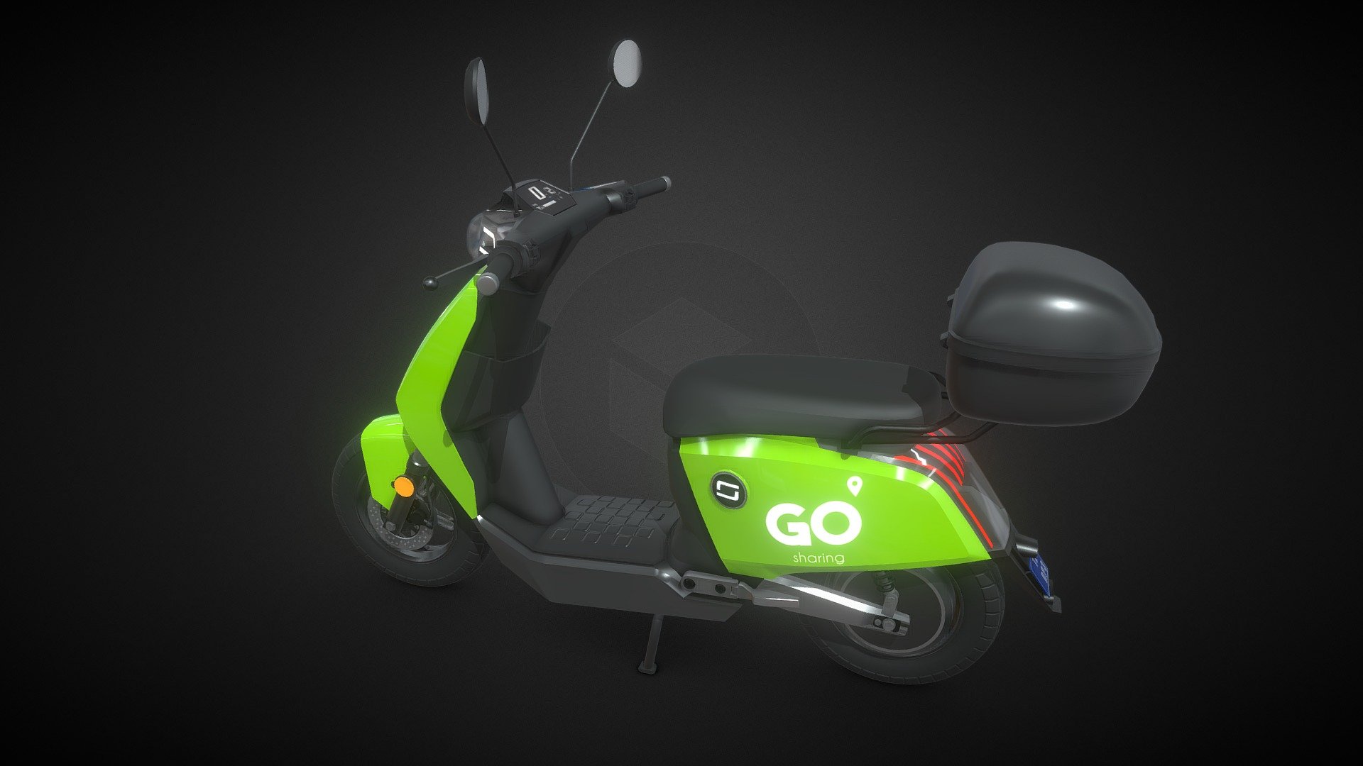 Supersoco Go Sharing E-Moped - Buy Royalty Free 3D model by ...