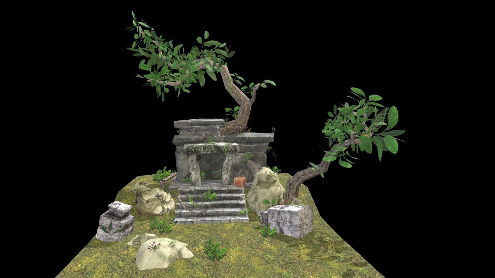 Jungle Temple Final - 3D model by miluwuuu [1da54db] - Sketchfab