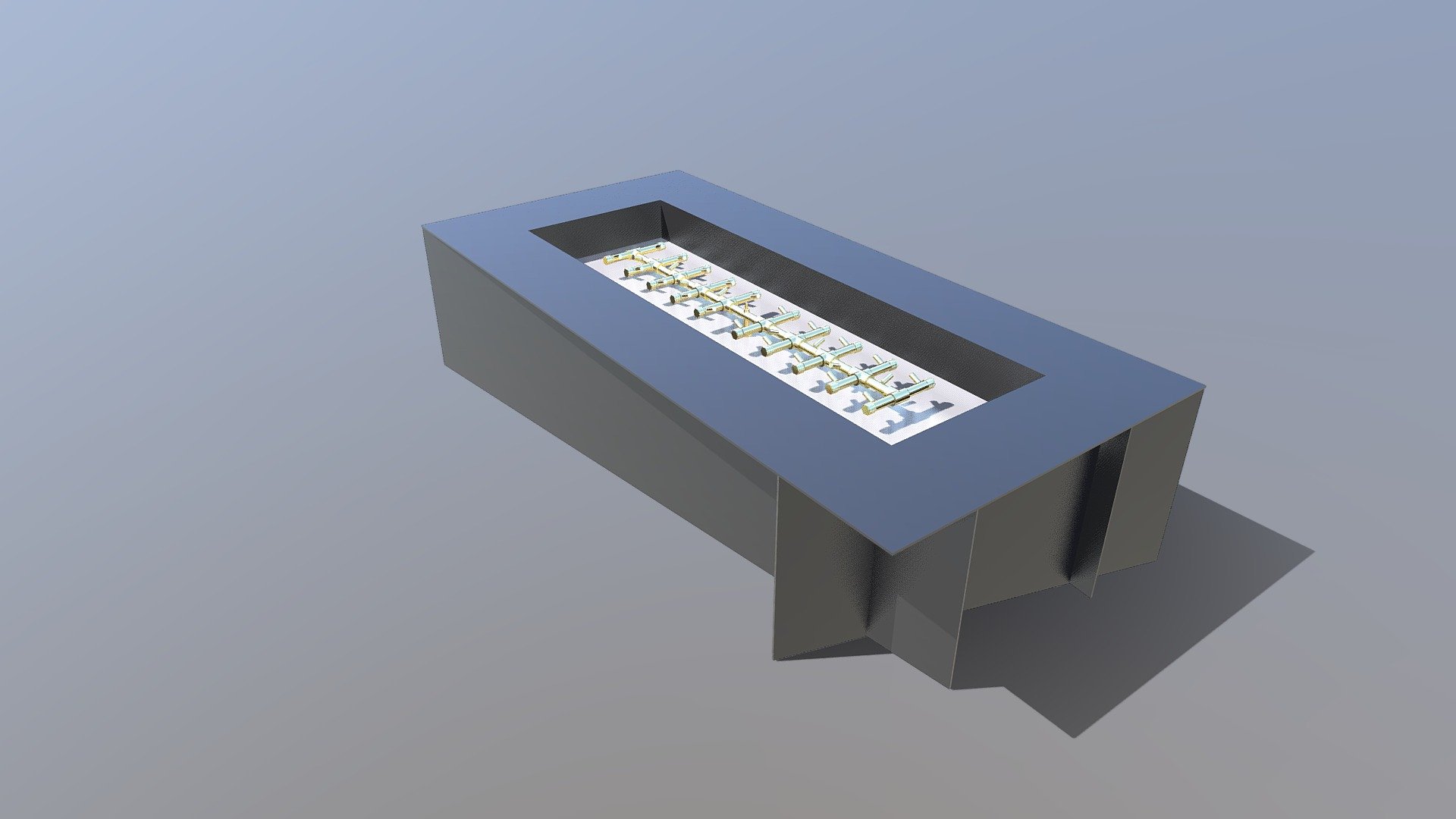 32in X 67in Custom Geo Fire Table - 3D model by Montana Fire Pits ...