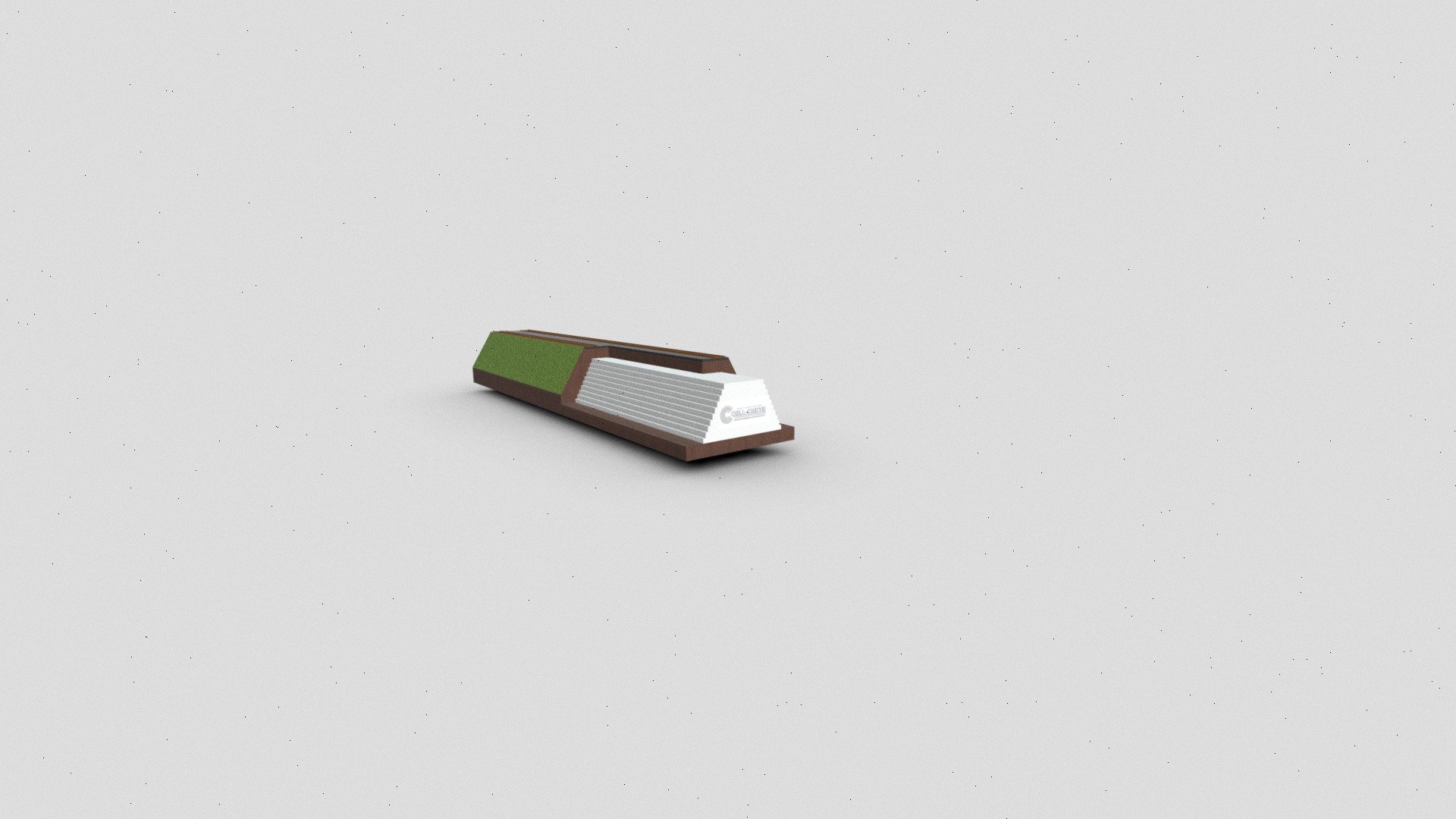 Rail Tracks Fill - Lightweight Cellular Concrete - 3D model by JPonce ...