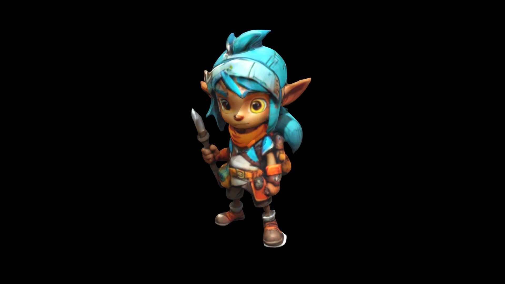 Digital illustration of a chibi-style adventurer - Download Free 3D ...