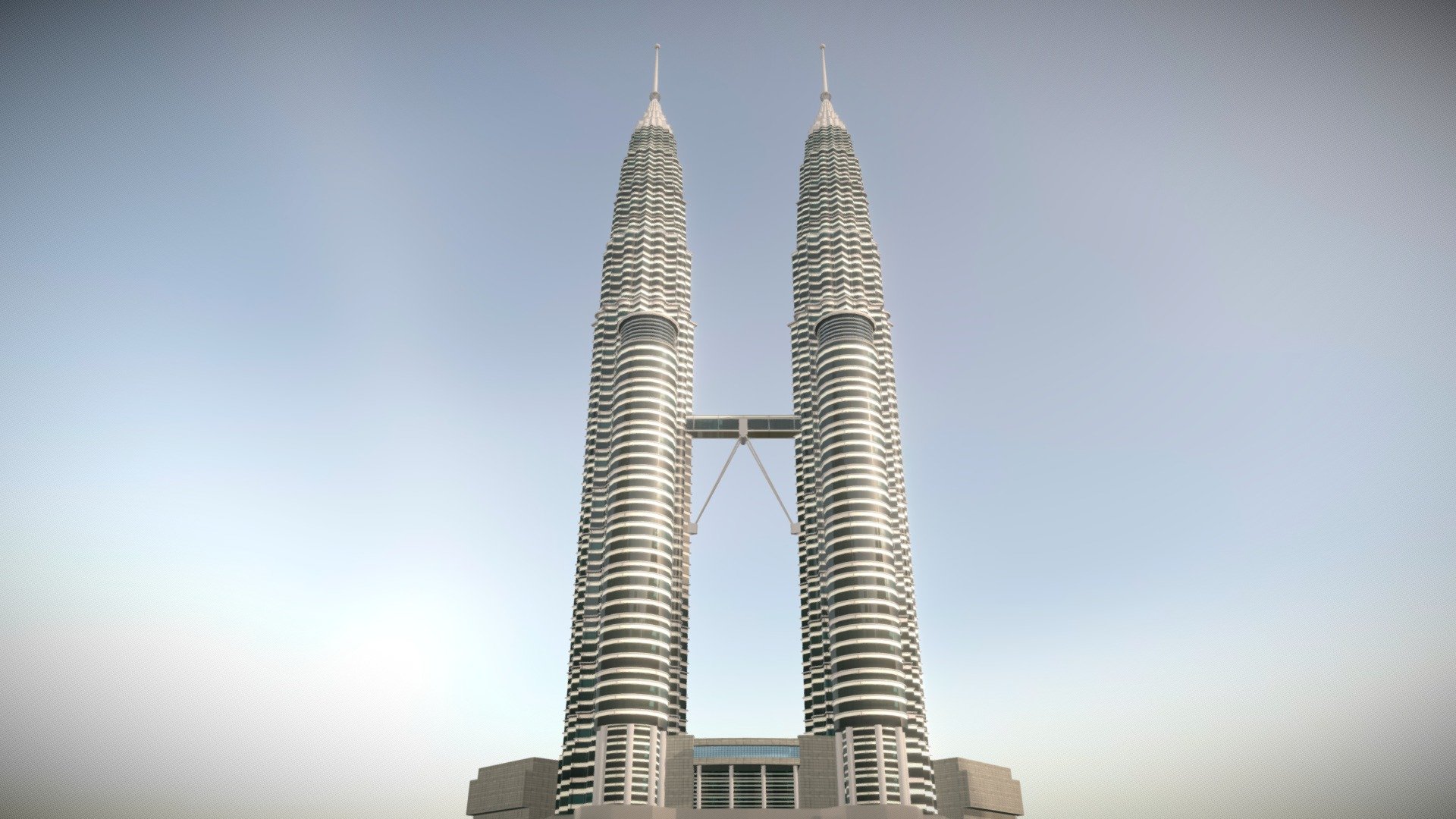 PETRONAS Twin Towers - 3D model by Neel3Dartist (@Neel91) [1daab2f ...