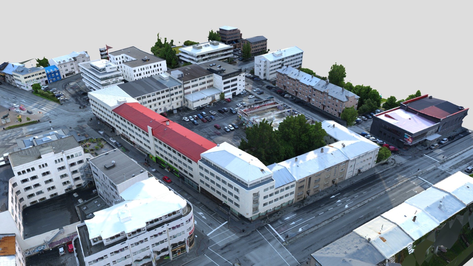 Laugavegur 114 til 118b og Rauðarárstígur 10 - 3D model by EFLA ...