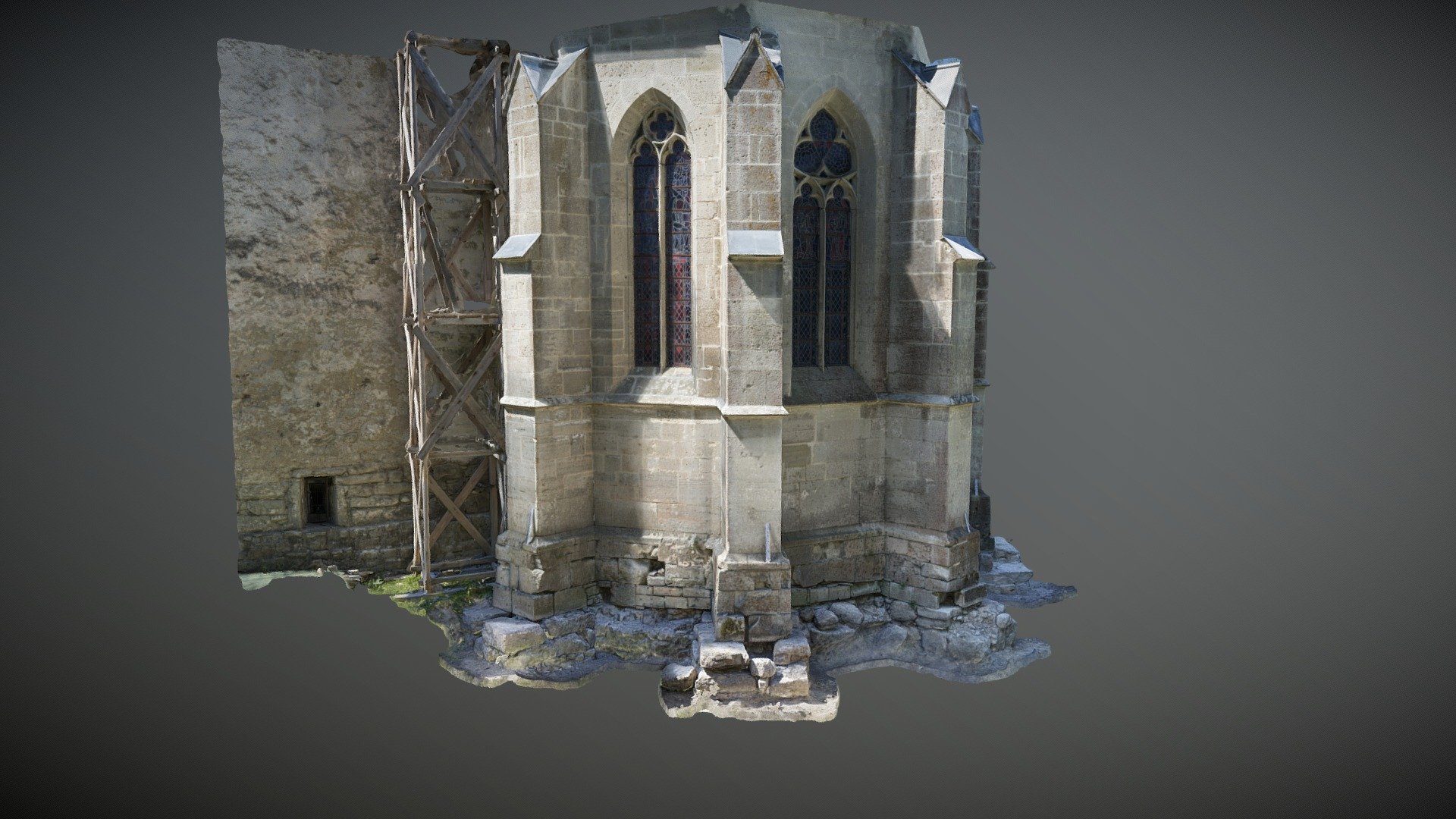 Valjala kiriku apsiid, detail 2 | Valjala Church - 3D model by ...