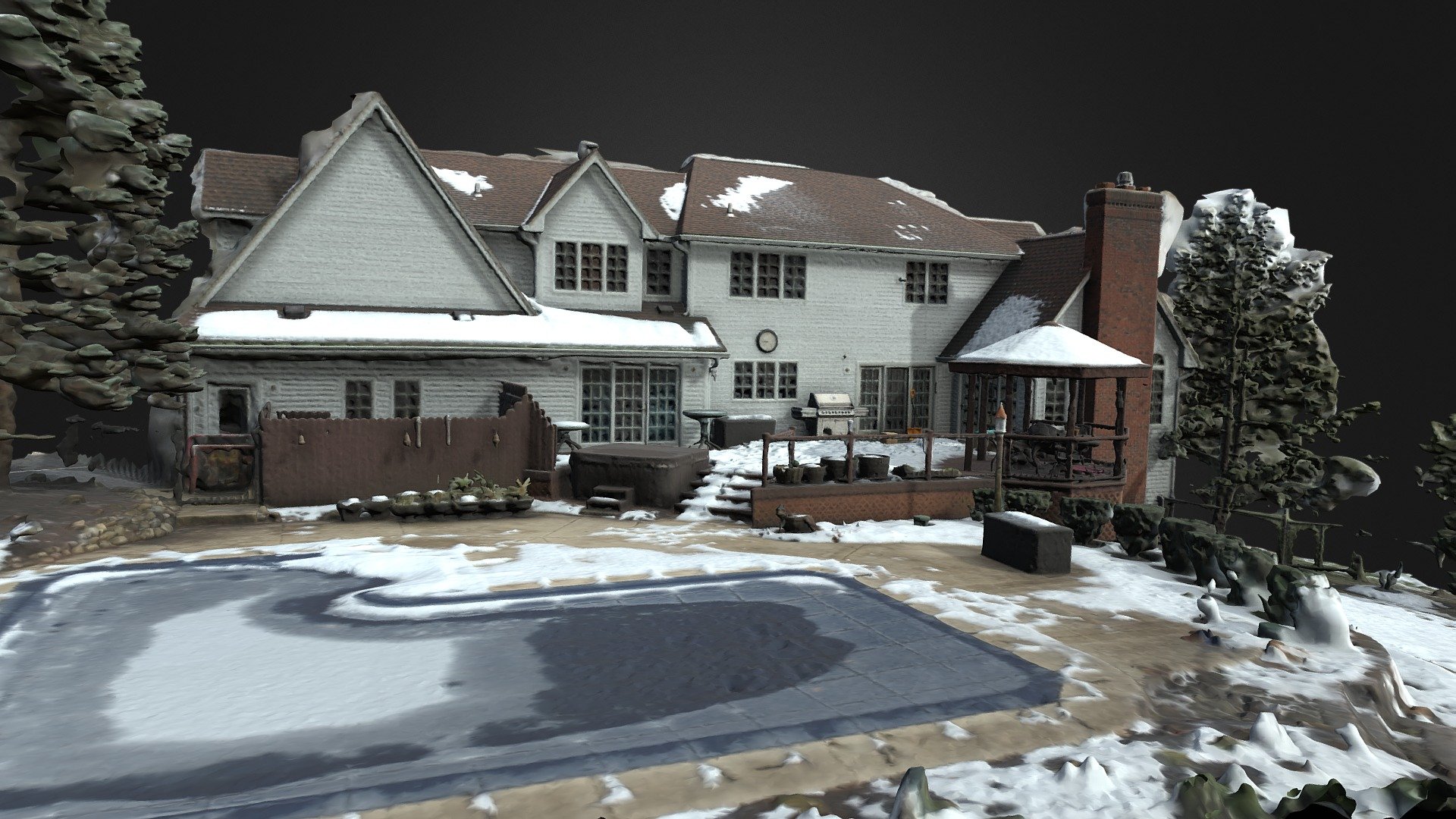 Back yard space - 3D model by adamleescott [1db11f2] - Sketchfab