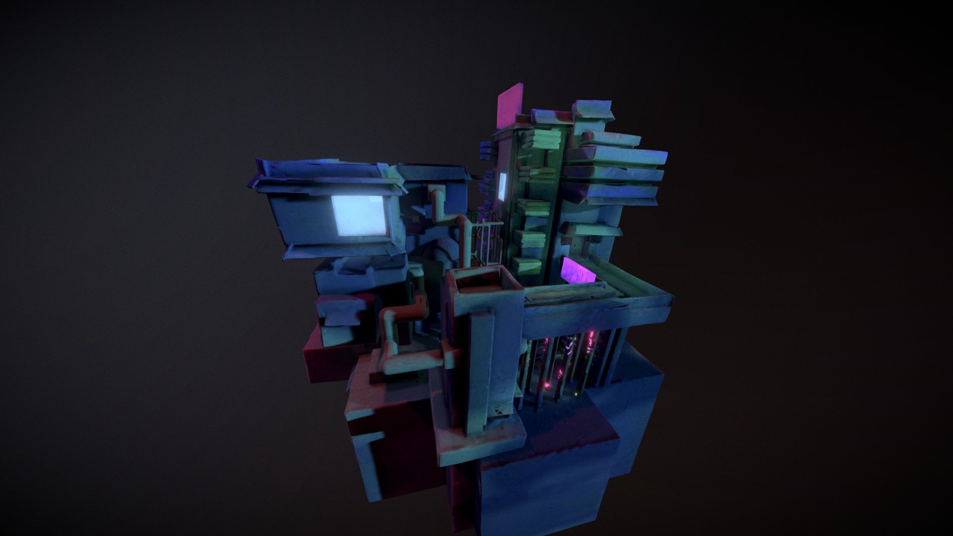 Futuristic City Block - 3D model by nvrndr [1db34c7] - Sketchfab