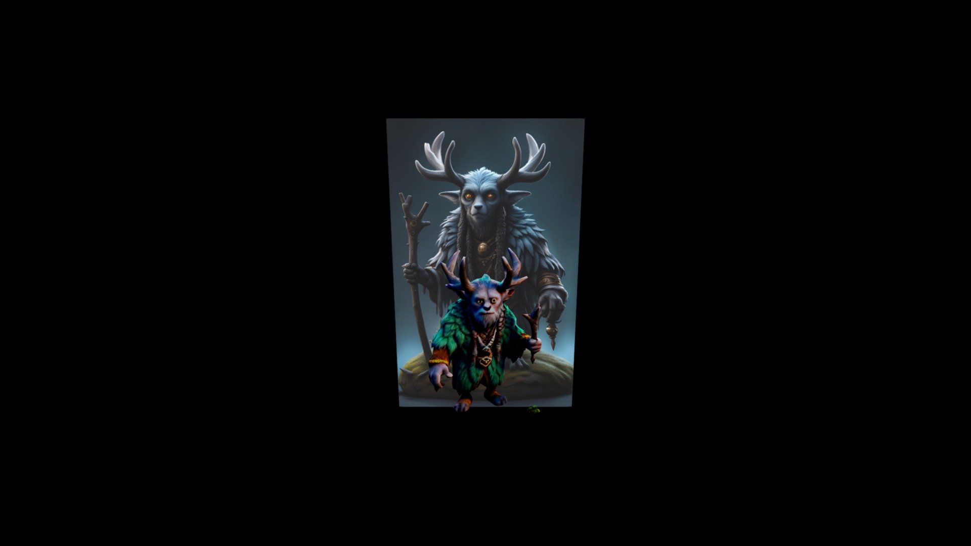Digital Deer Statue The image shows a digi - Download Free 3D model by ...