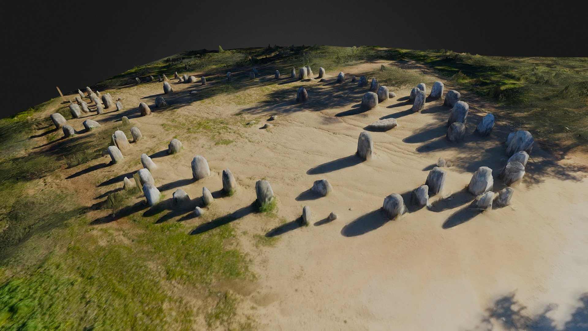 Modelo 3D do Cromeleque dos Almendres - 3D model by GEODRONE [1db5b37 ...