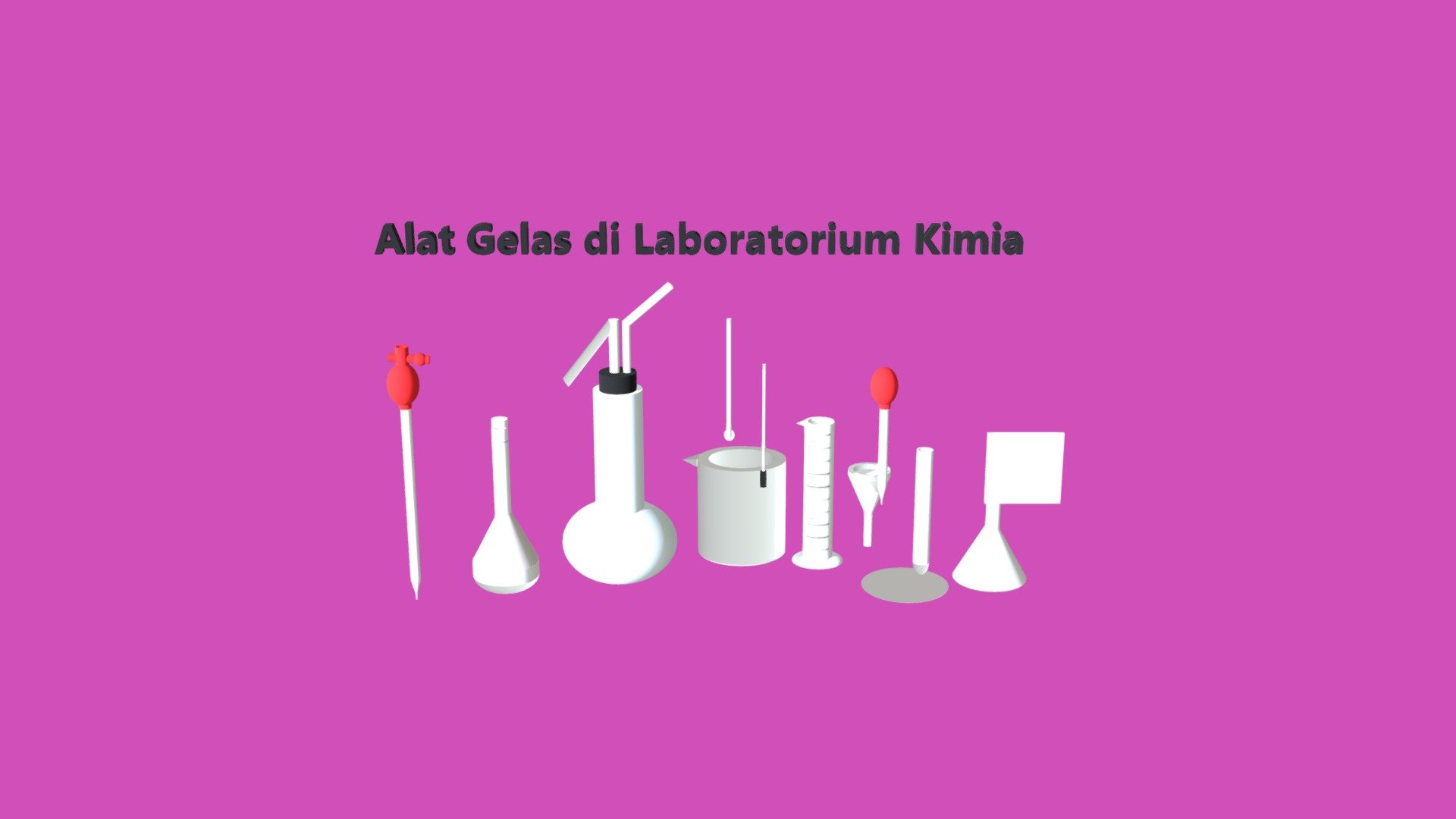 Alat Gelas di Laboratorium Kimia - 3D model by Hasnan Habib (@hasnan ...