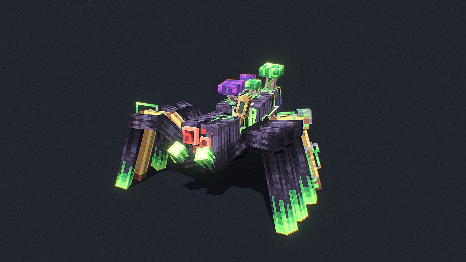 [BLOCKBENCH] Magic spider - 3D model by ounzi [1db8149] - Sketchfab