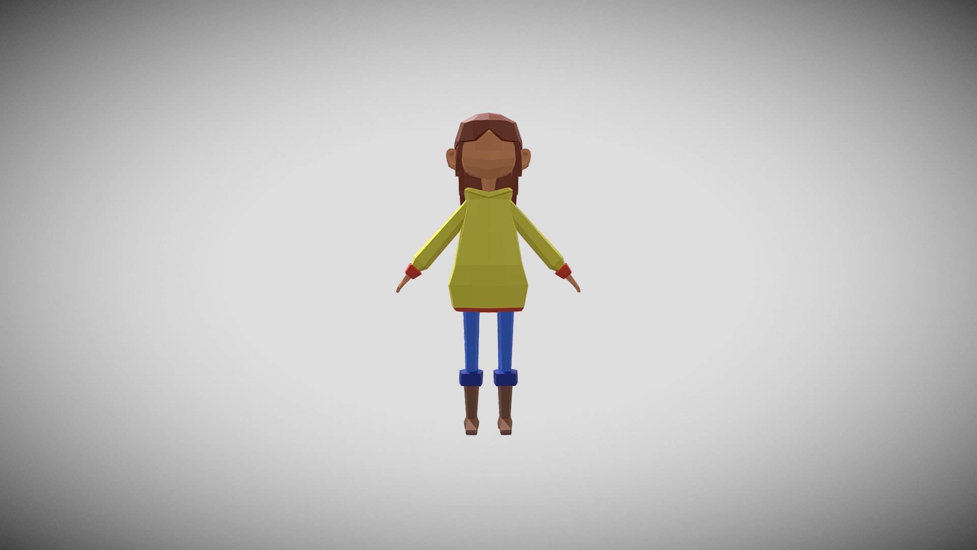 Low-poly girl - Download Free 3D model by DaytaGalvan [1dba297] - Sketchfab