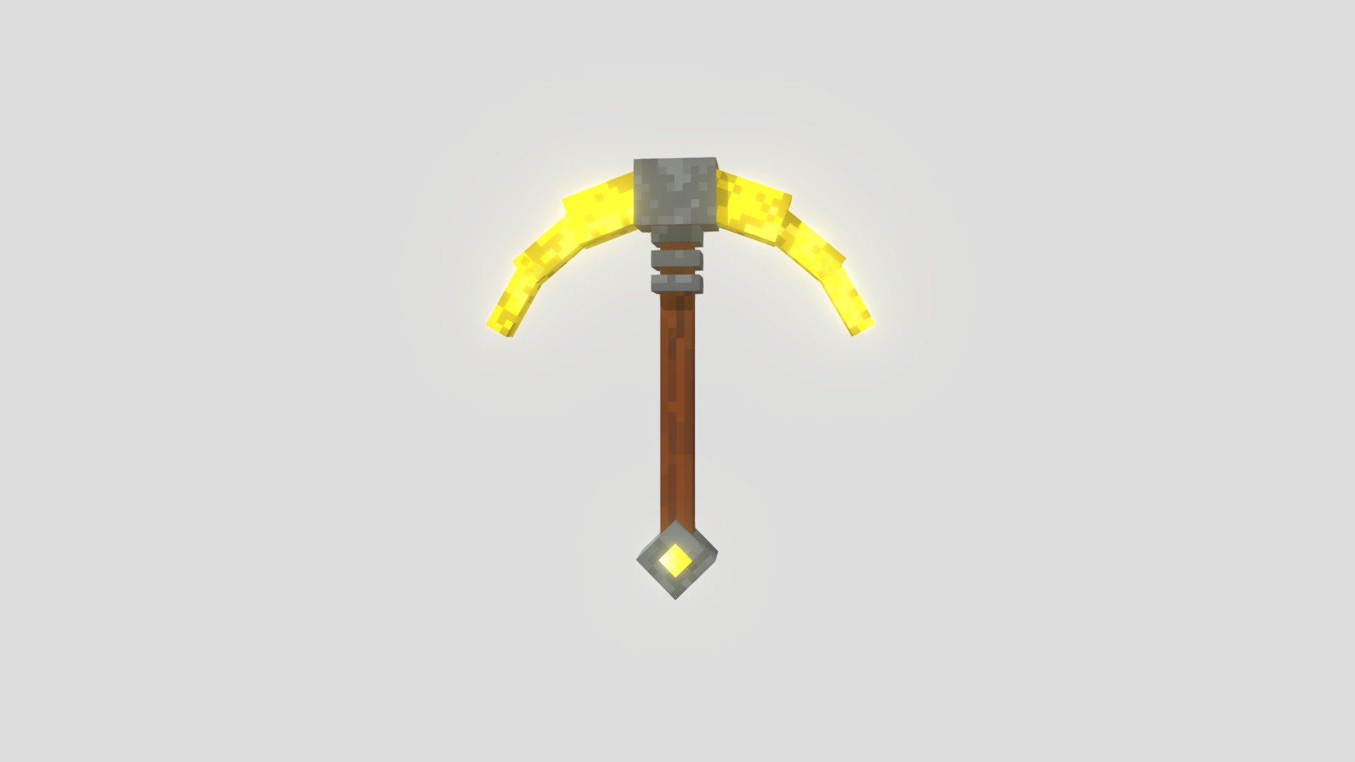 3D Golden Pickaxe - Download Free 3D model by Matt Alexander (@Matt ...