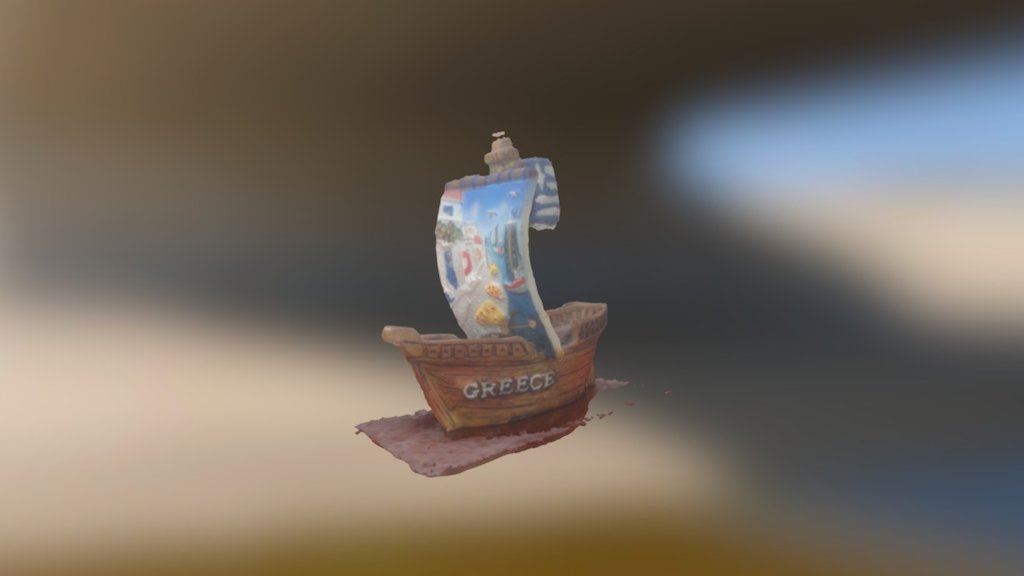 Small Greek Ship Souvenir - 3D model by jorgecrespo [1dbc39d] - Sketchfab