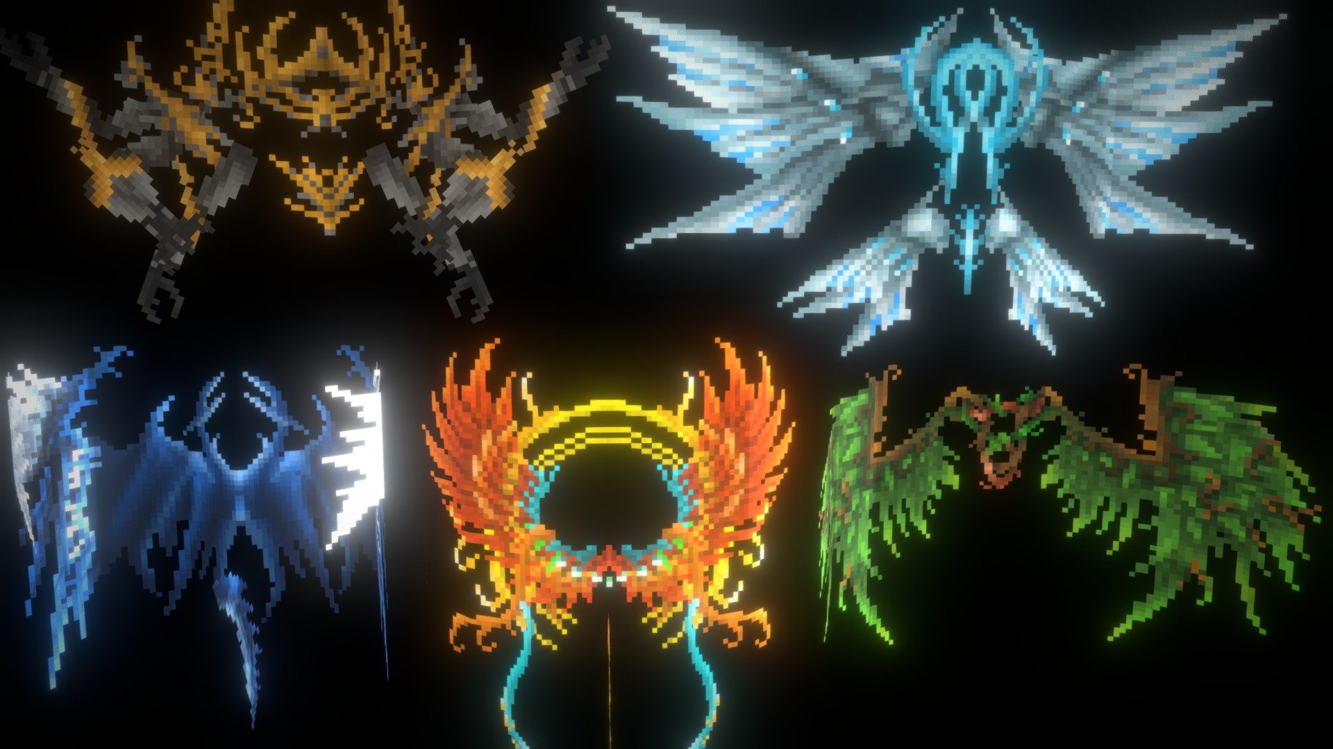 set wings - minecraft x64 - 3D model by AWmann2D3D (@1NovaXD) [1dbc493] - Sketchfab