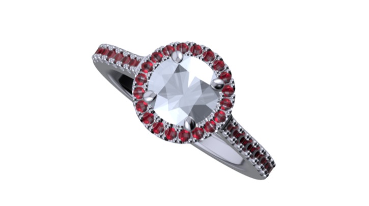 Allure Halo Pavé Ruby Intense - 3D model by taylorandhart [1dbcf04 ...