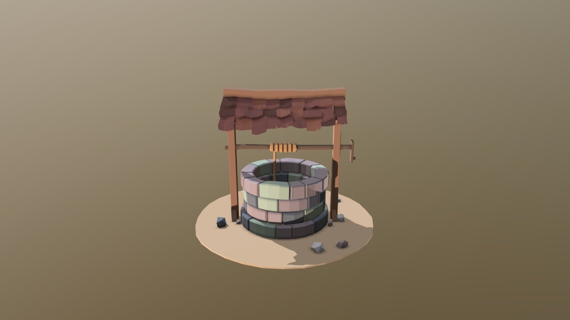 Low Poly Well - 3D model by untamedgrape [1dc1deb] - Sketchfab