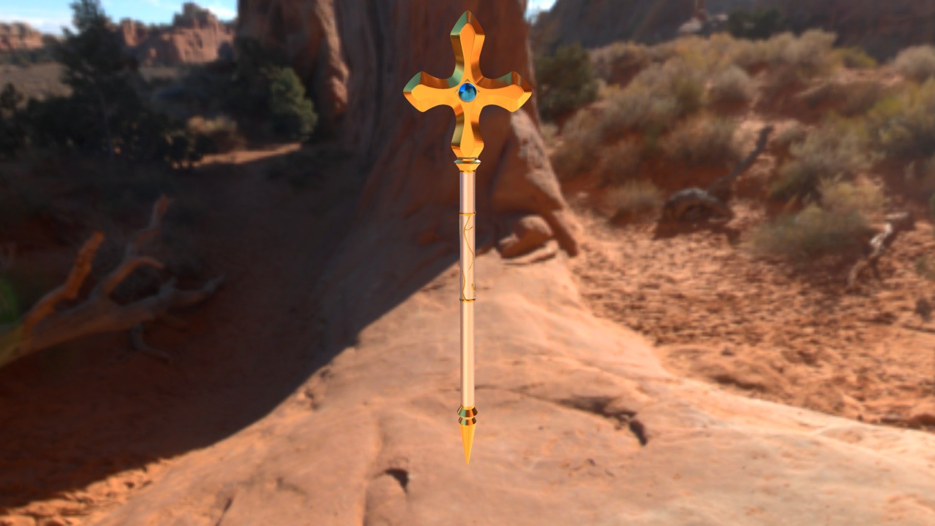 Blanc's Magic Staff - 3D model by Hawk2zer0 [1dc2458] - Sketchfab