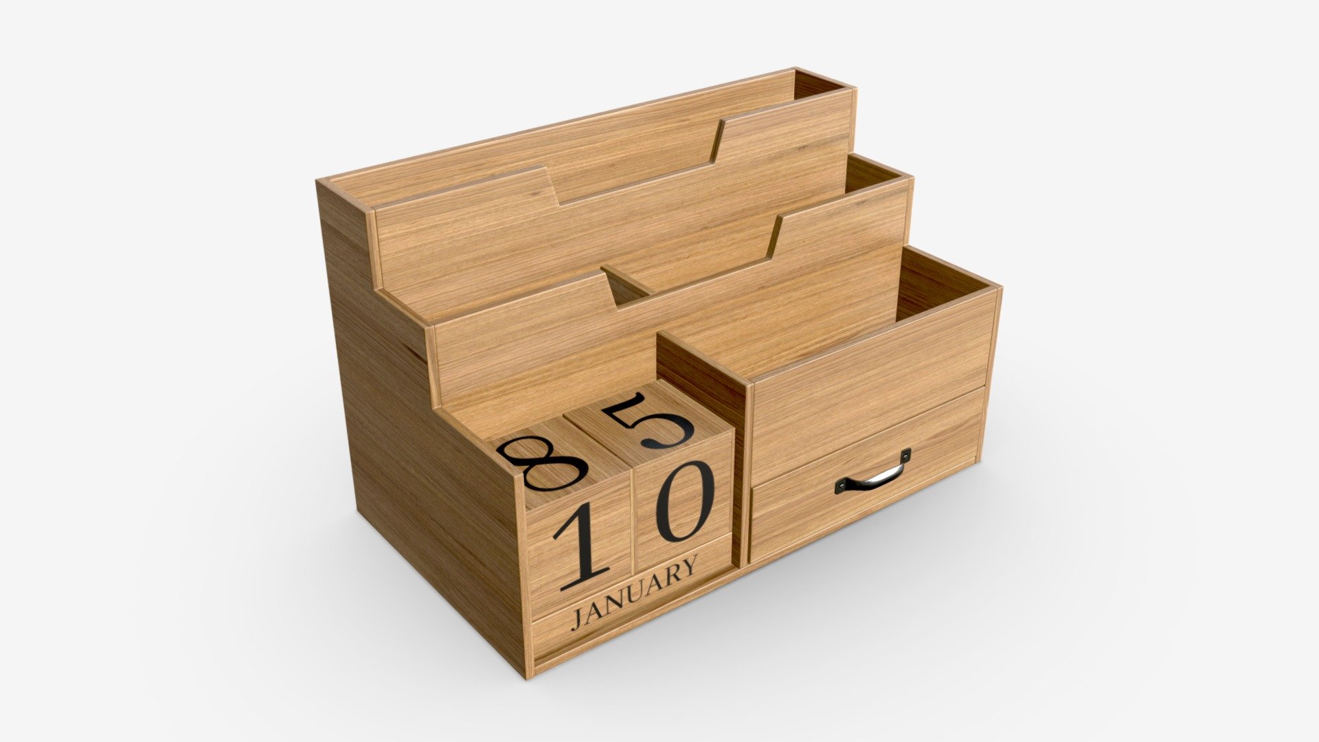 Wooden Desk Organizer 03 - Buy Royalty Free 3D model by HQ3DMOD ...