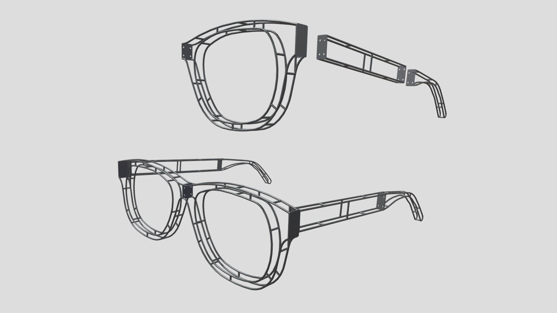 Glasses - 3D model by schnegg [1dc2e20] - Sketchfab