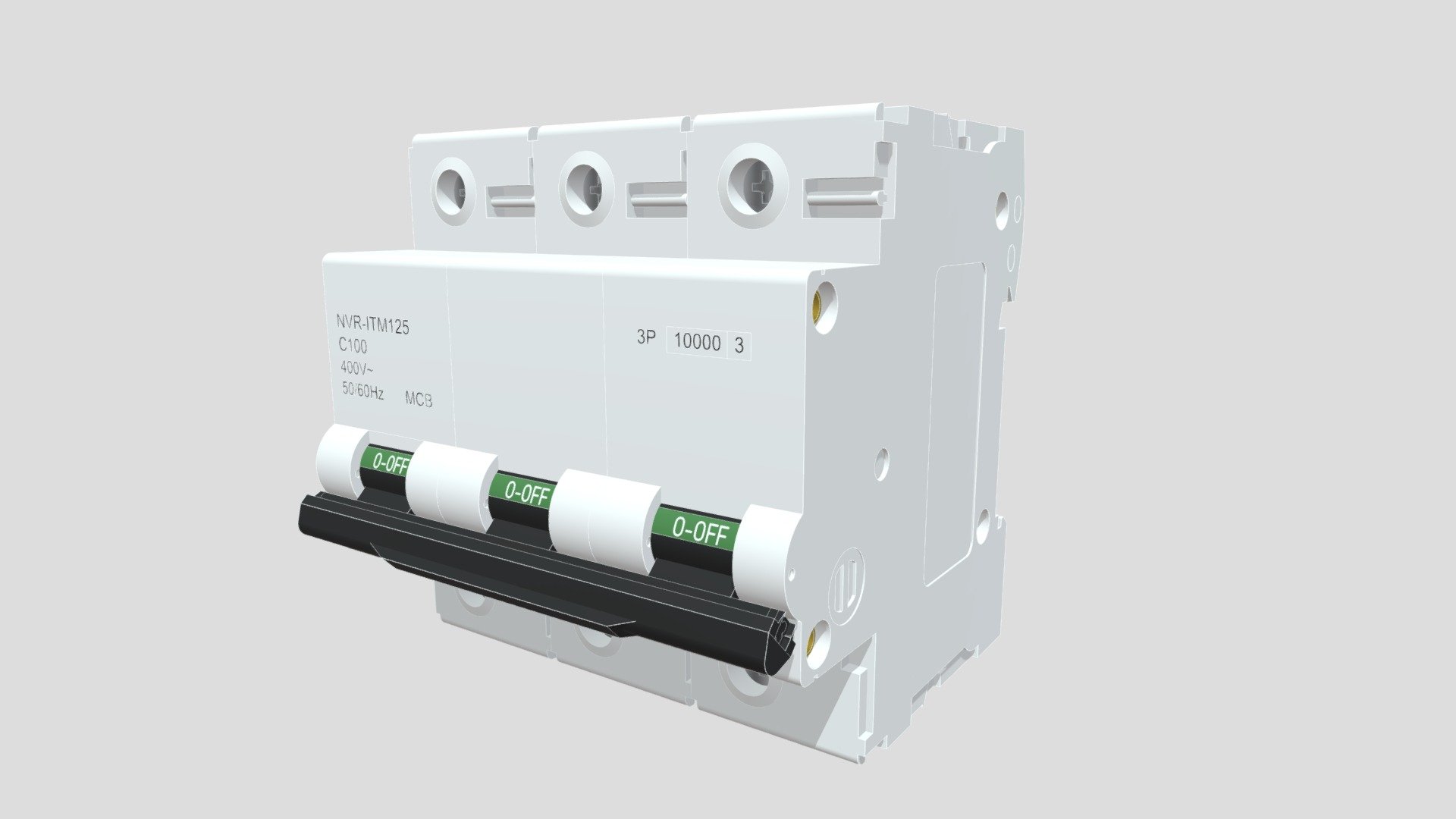 Interruptor termomagnetico trifásico 100 - 3D model by NUVORA [1dc668b ...