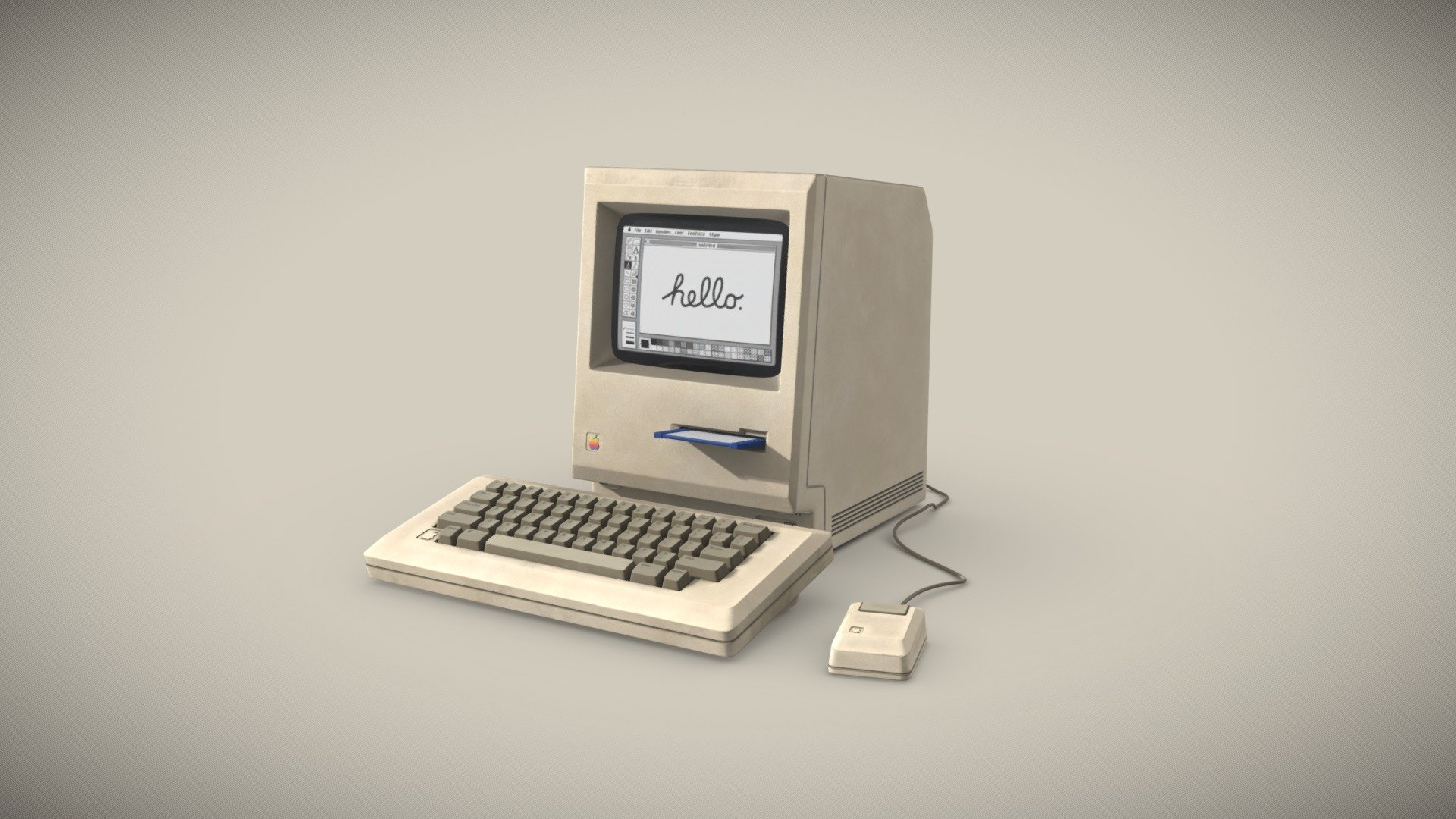 Apple: Macintosh 128K - 3D model by Dandi_boy89 (@dandyboy89) [1dc6a0b ...