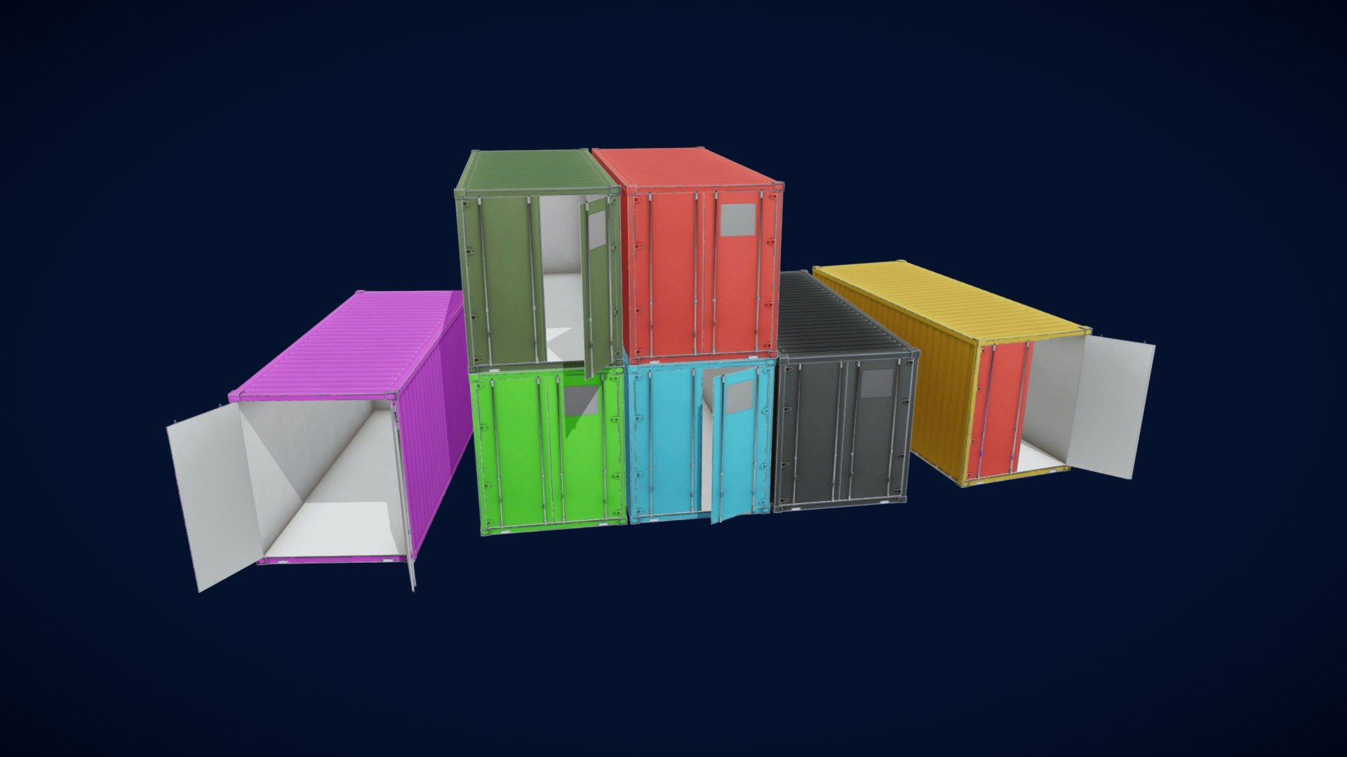 Stylized Shipping Container - 3D model by lyrebirdstudio [1dc74fd ...
