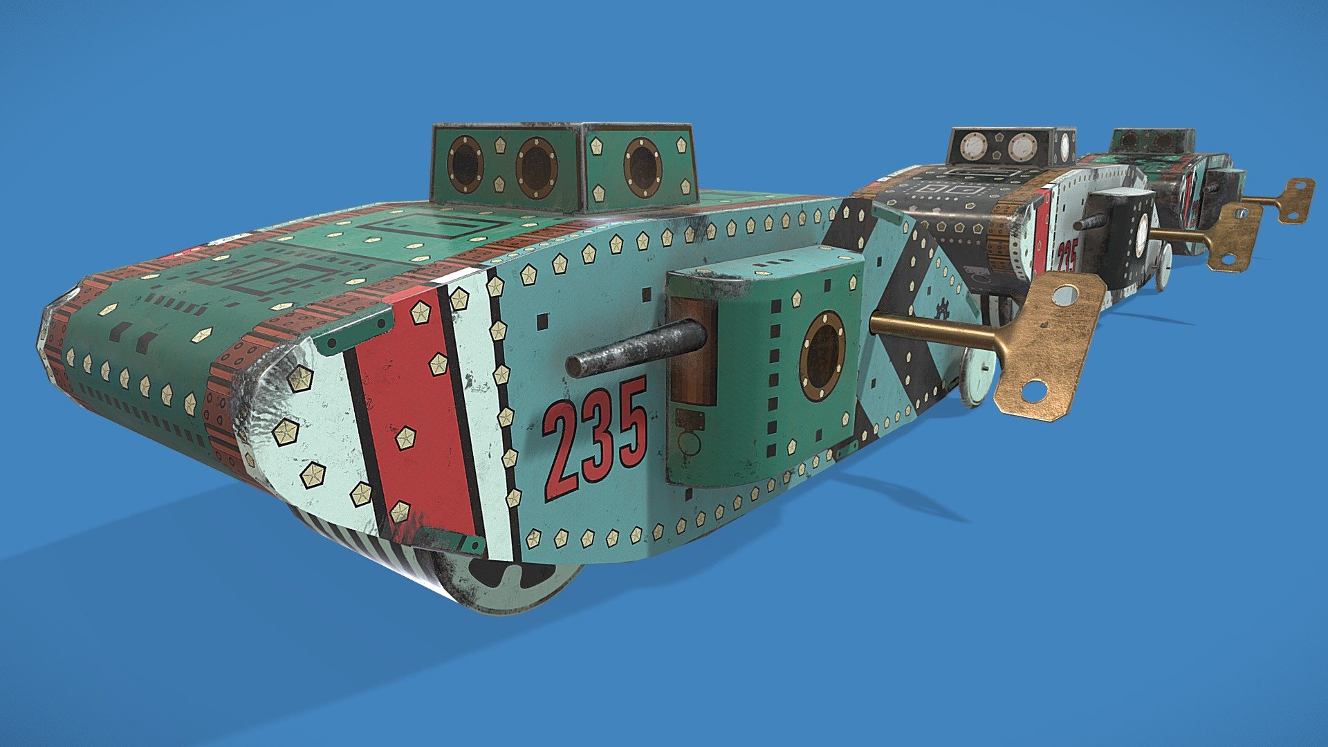 1920s Tin Toy Tanks Type B - Download Free 3D model by Mad_Lobster ...