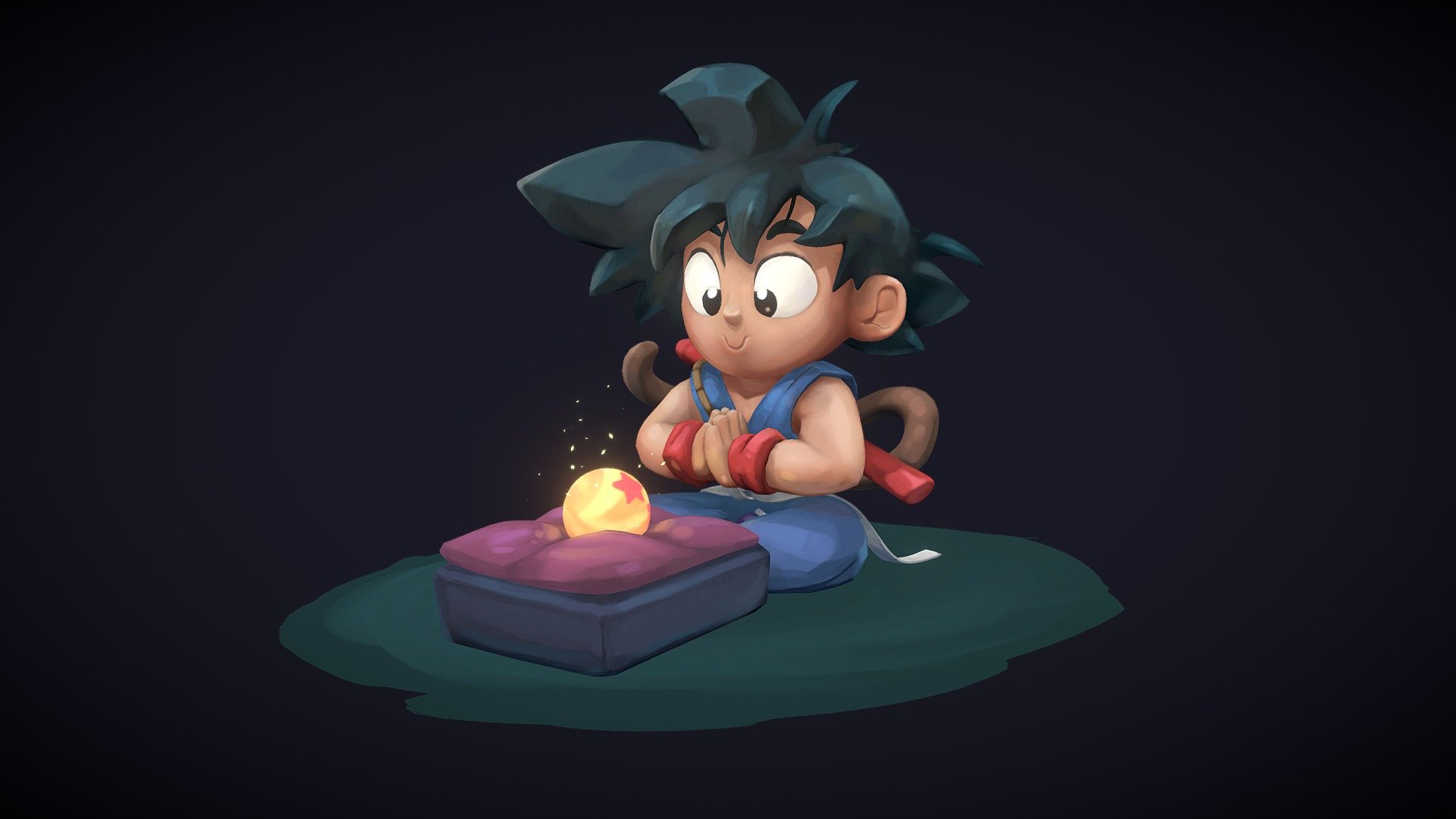 Goku Stylized Fan Art - 3D model by AdrianSanchezAlban [1dcd329 ...