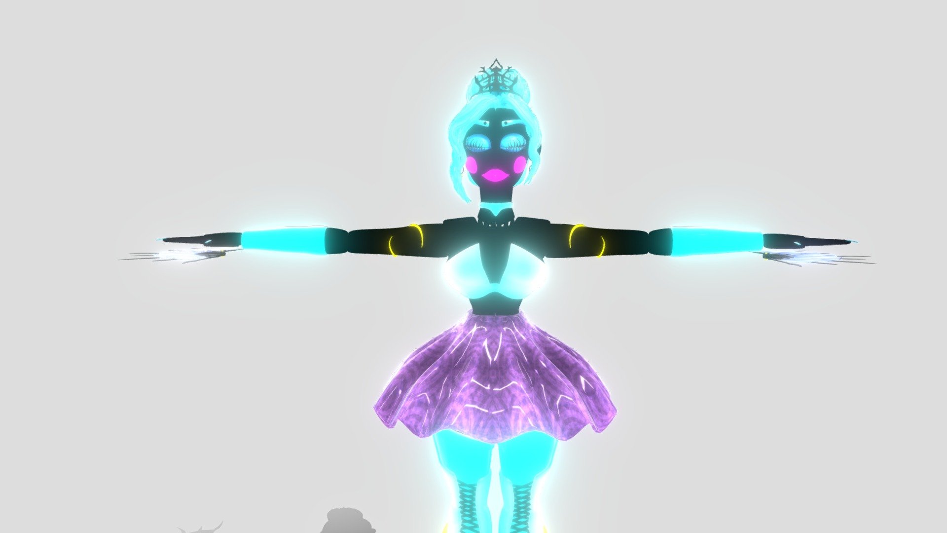stylized glow ballora - Download Free 3D model by puploora (@jamie.t ...