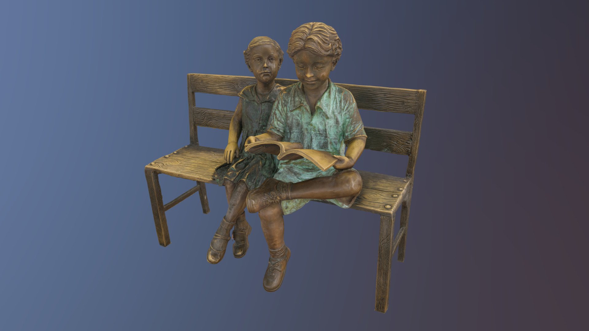 Reading children - 3D model by Vitalii Uspalenko (@Vitalii_Uspalenko ...
