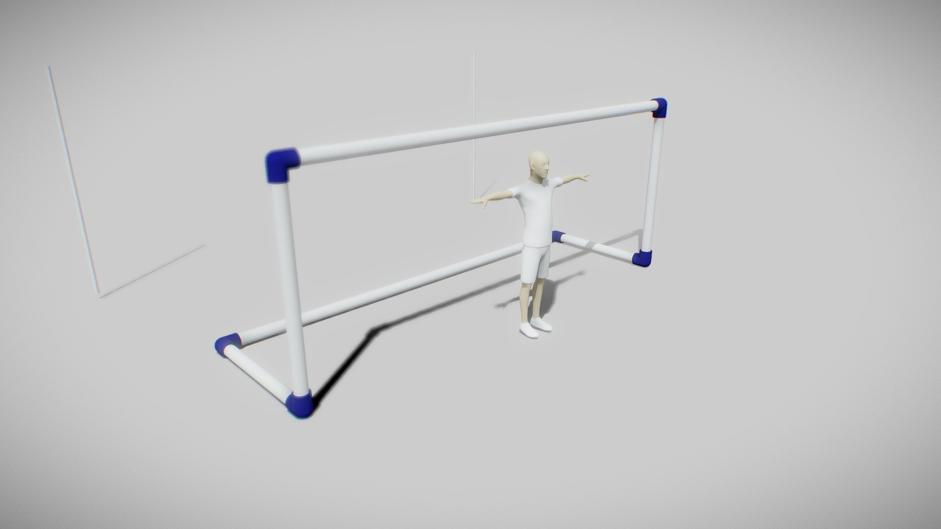 Goal Post Frame for Soccer V2 - 3D model by PVCFrames [1dd040c] - Sketchfab
